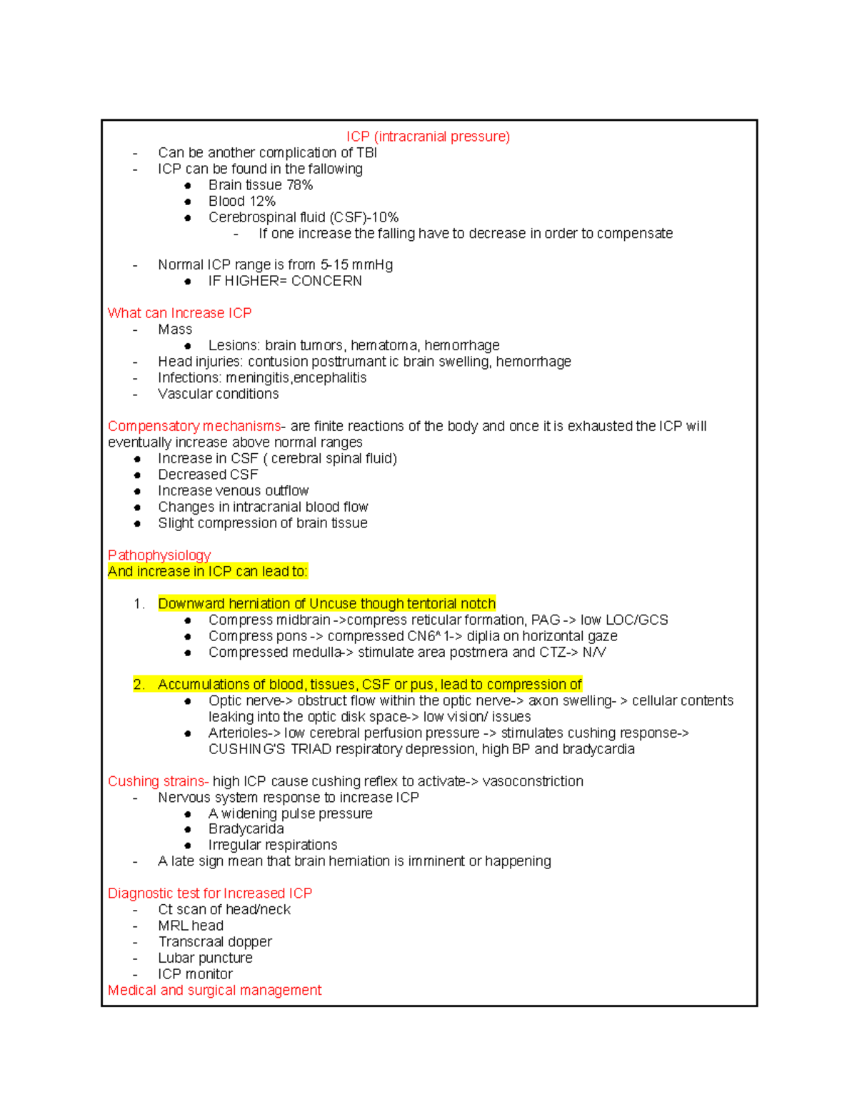 Pathophysiology of ICP and Seizures: TBI Complications Notes - NRKNW ...