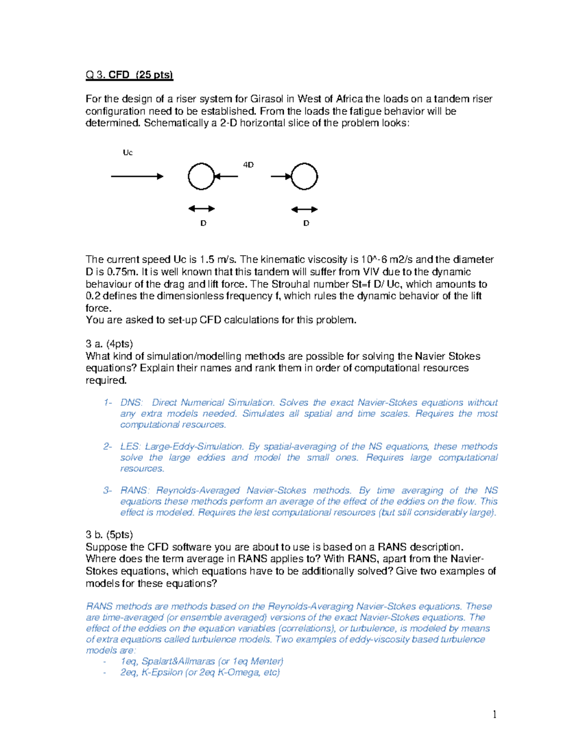 CFD Exam Q3: Simulation Techniques & Grid Setup Analysis - Studeersnel