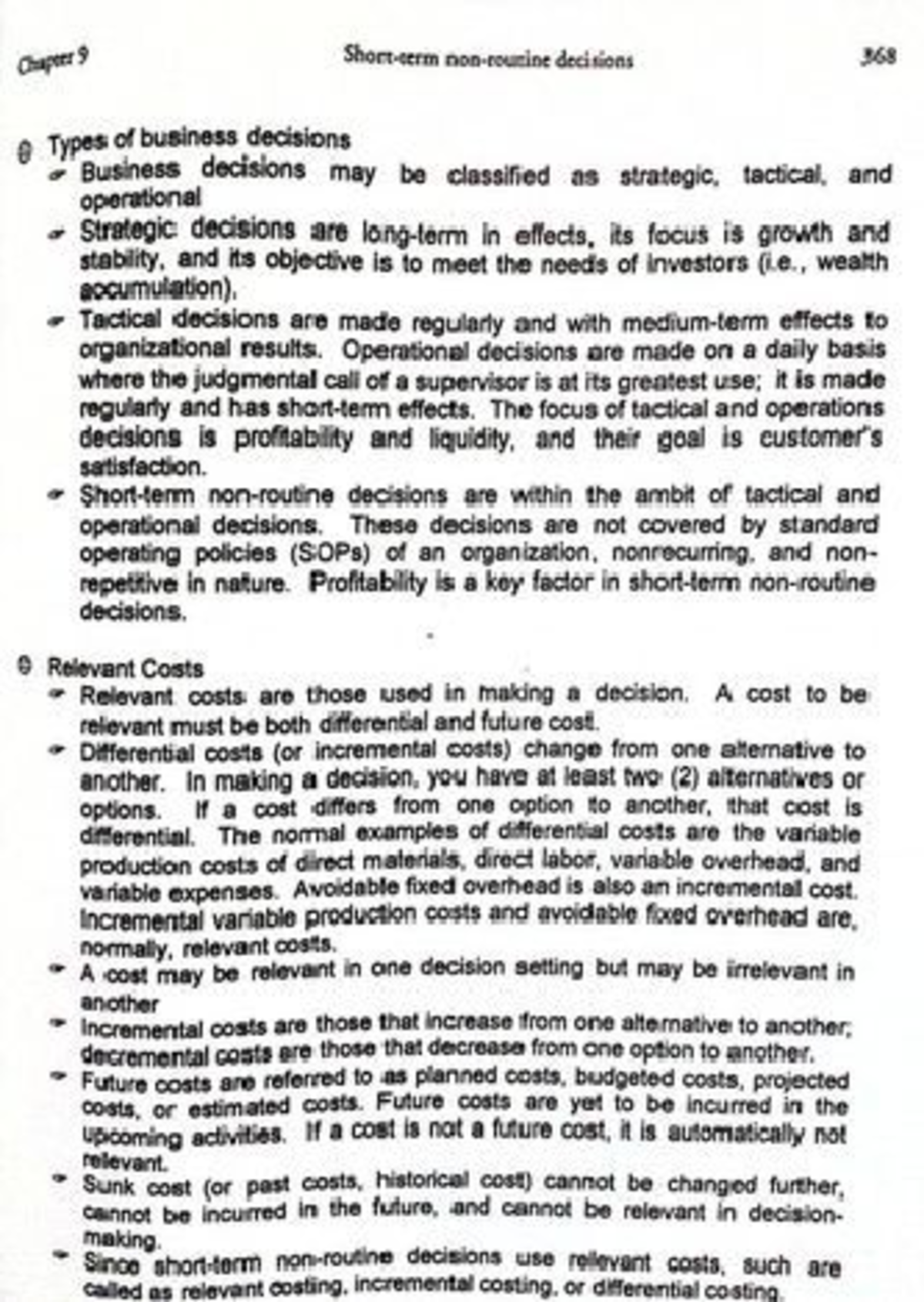 Short-term Nonroutine Decisions - Accounting - Studocu