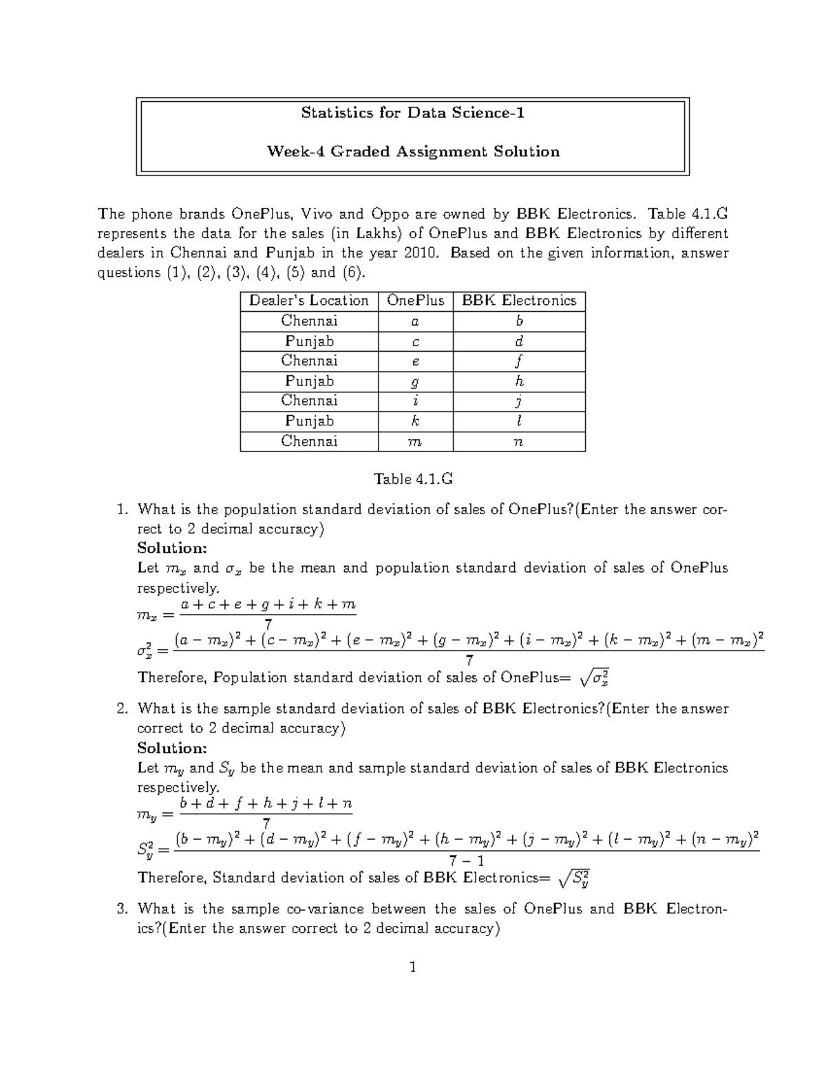 Statistics Week 4 - stats - Statistics for Data Science- Week-4 Graded Assignment Solution The ...