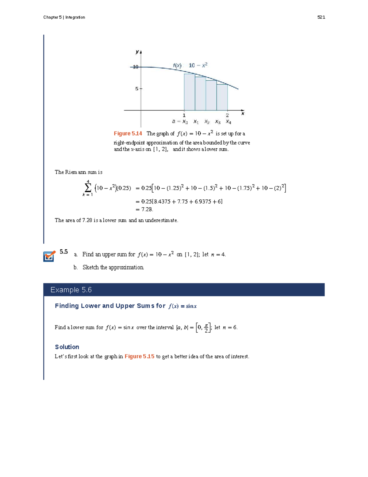 Chapter 5: Integration and Riemann Sums - Calculus 521 - Studocu