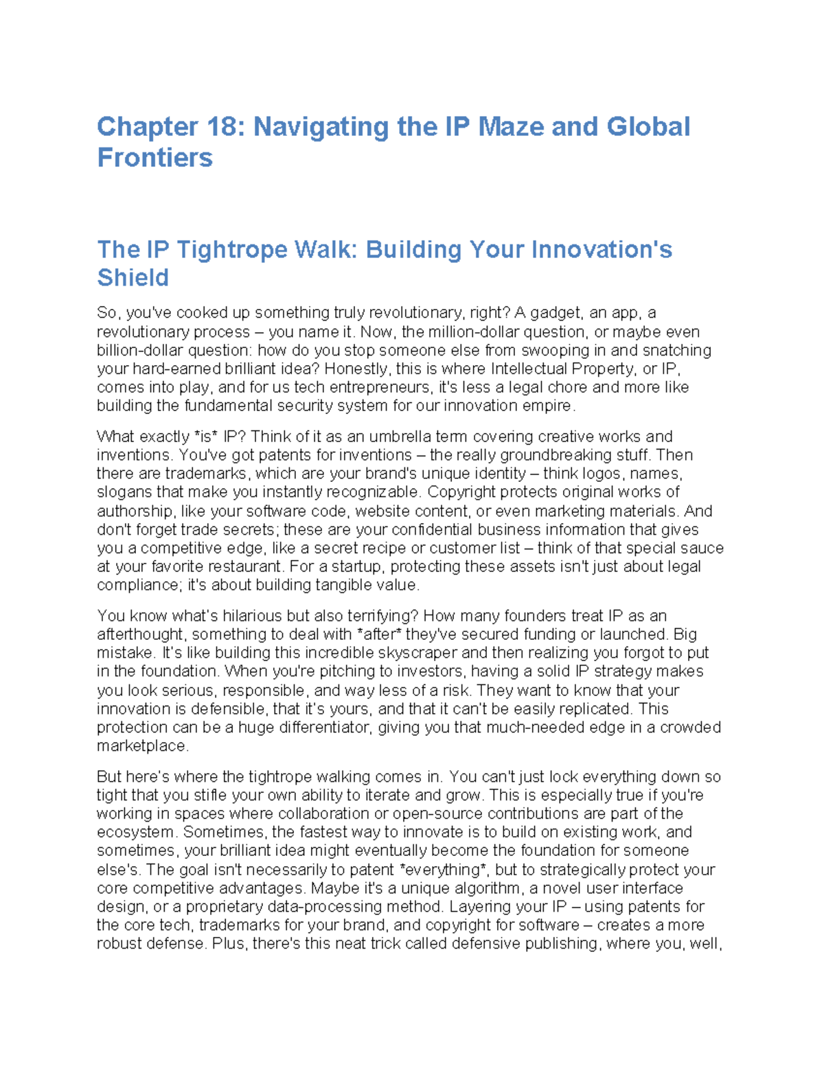 Chapter 18: Navigating IP & Global Markets in Computer Engineering ...