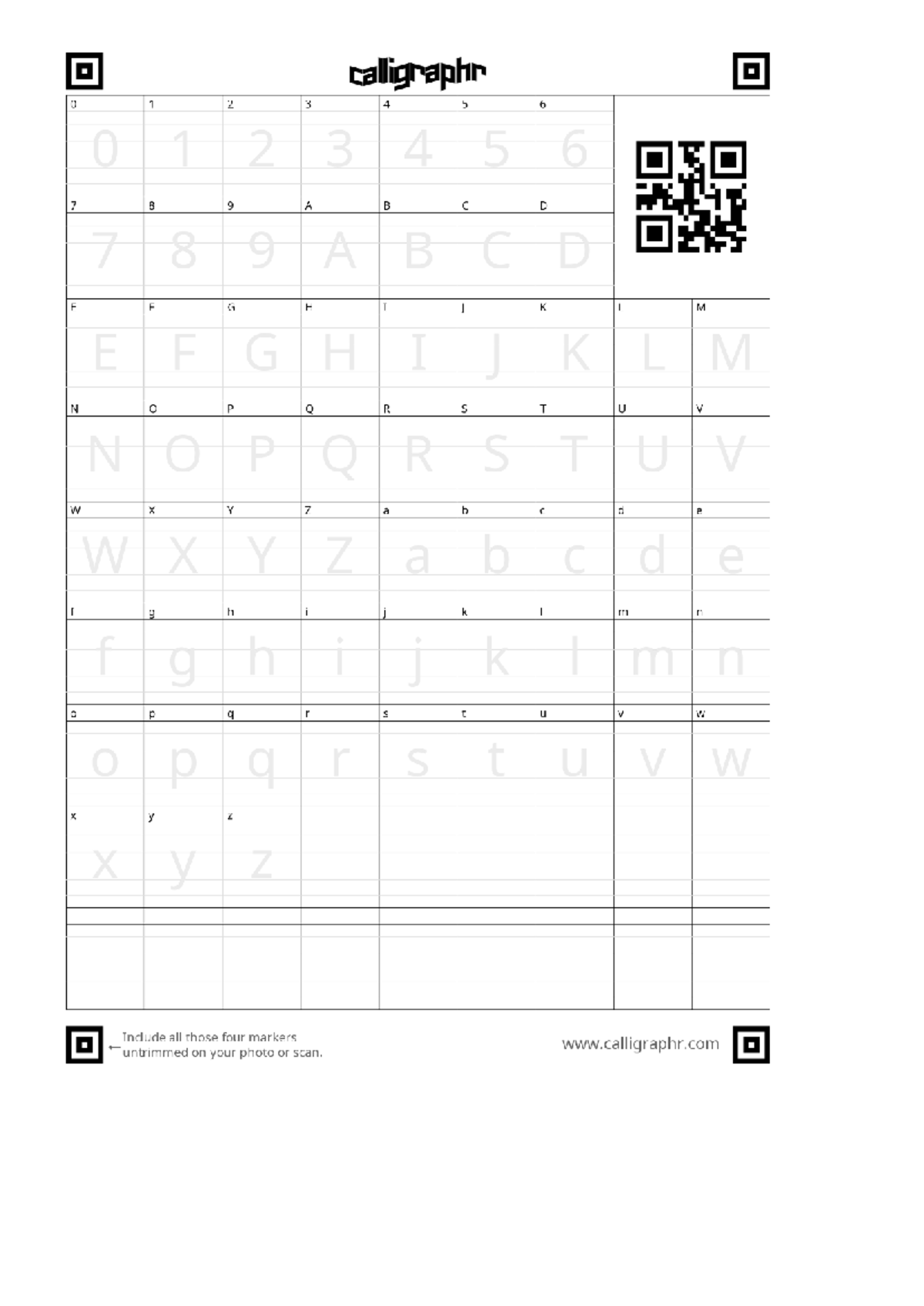 Calligraphr-Template copy - Computer Science - calligraphr 0 1 2 3 6 7 ...