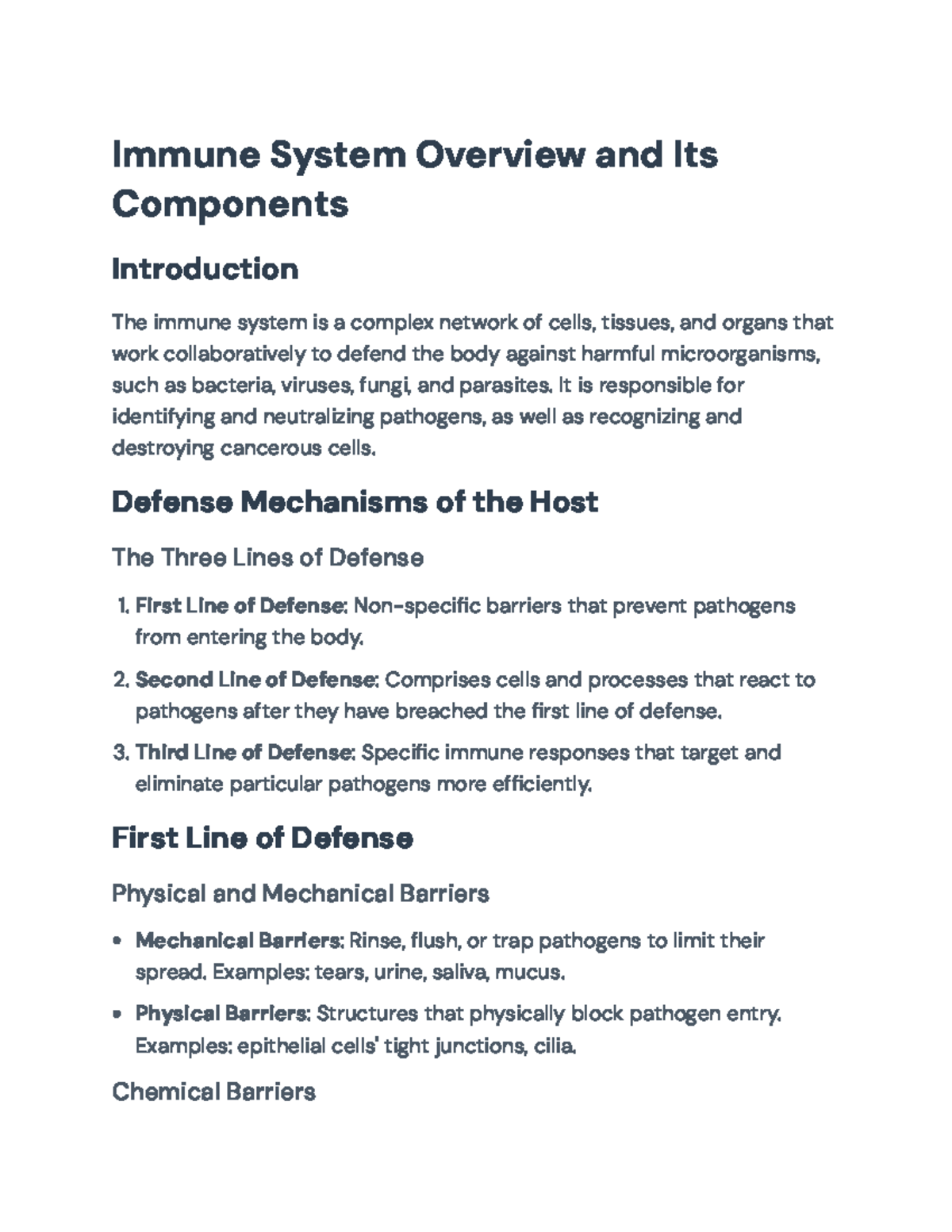 Immune System Overview: Components, Defense Mechanisms, and Functions - Immune System Overview ...