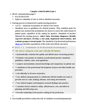 Week 5: Nursing Care: Trauma and Emergency - Nursing Care: Trauma and ...
