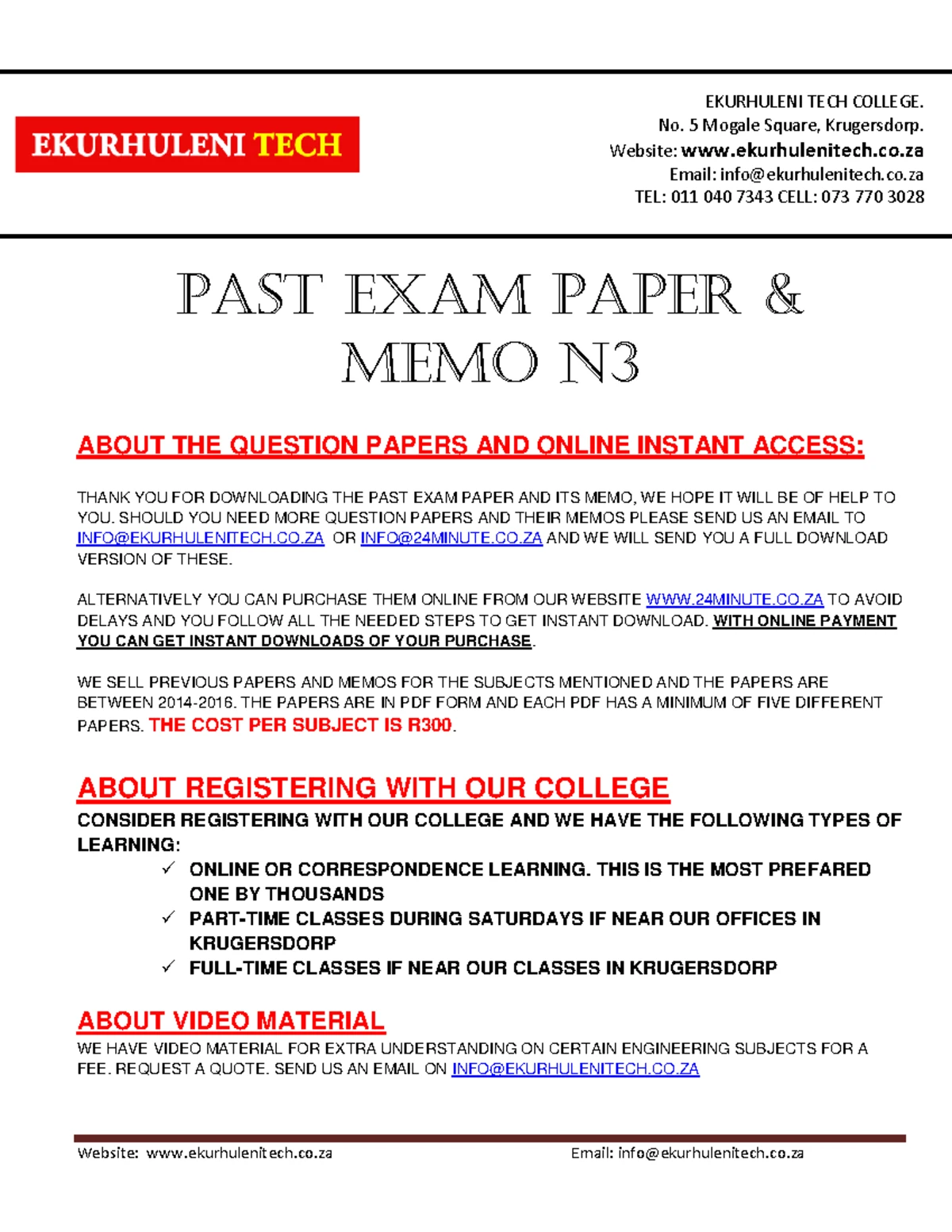 Industrial Electronics Question MEMO N3 Download - Studocu