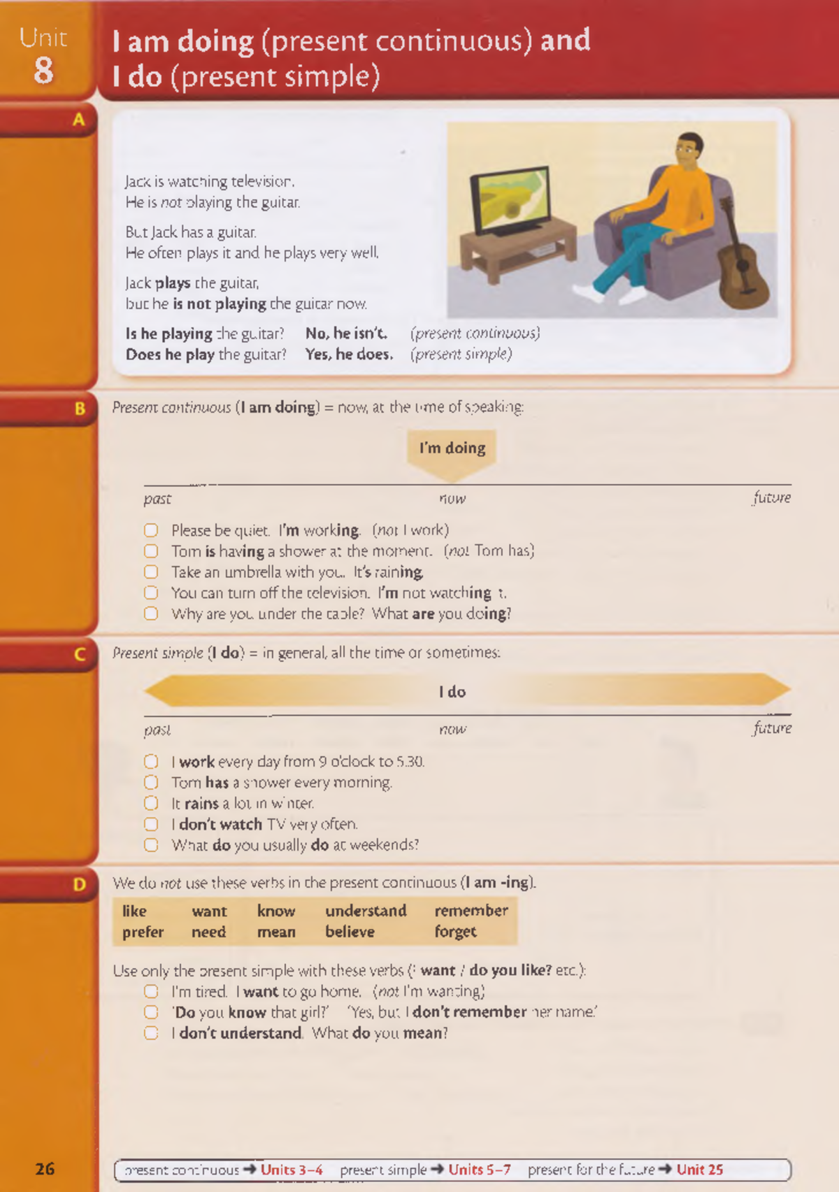 Unit 8: Present Continuous vs Present Simple - Grammar Guide - Studocu