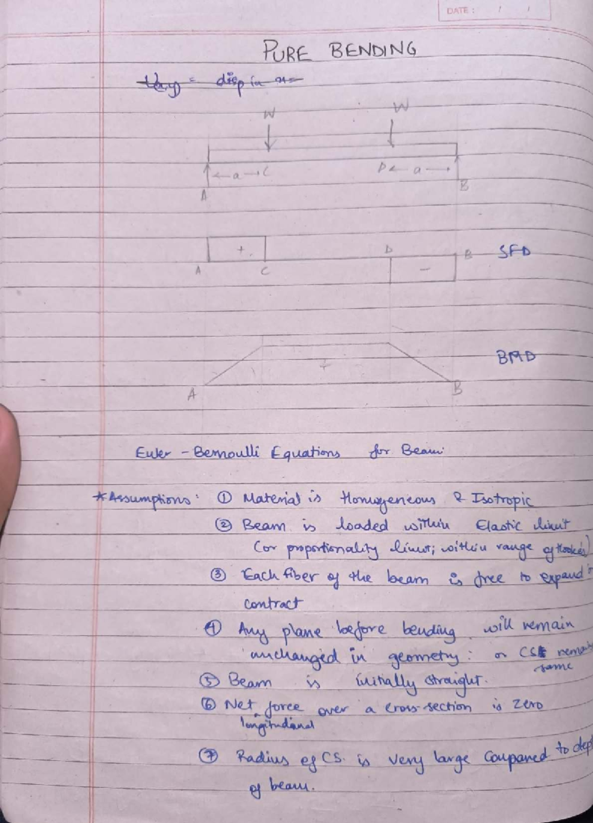 Solid MECH (Pure Bending) - Analysis of Beam Bending Equations - Studocu