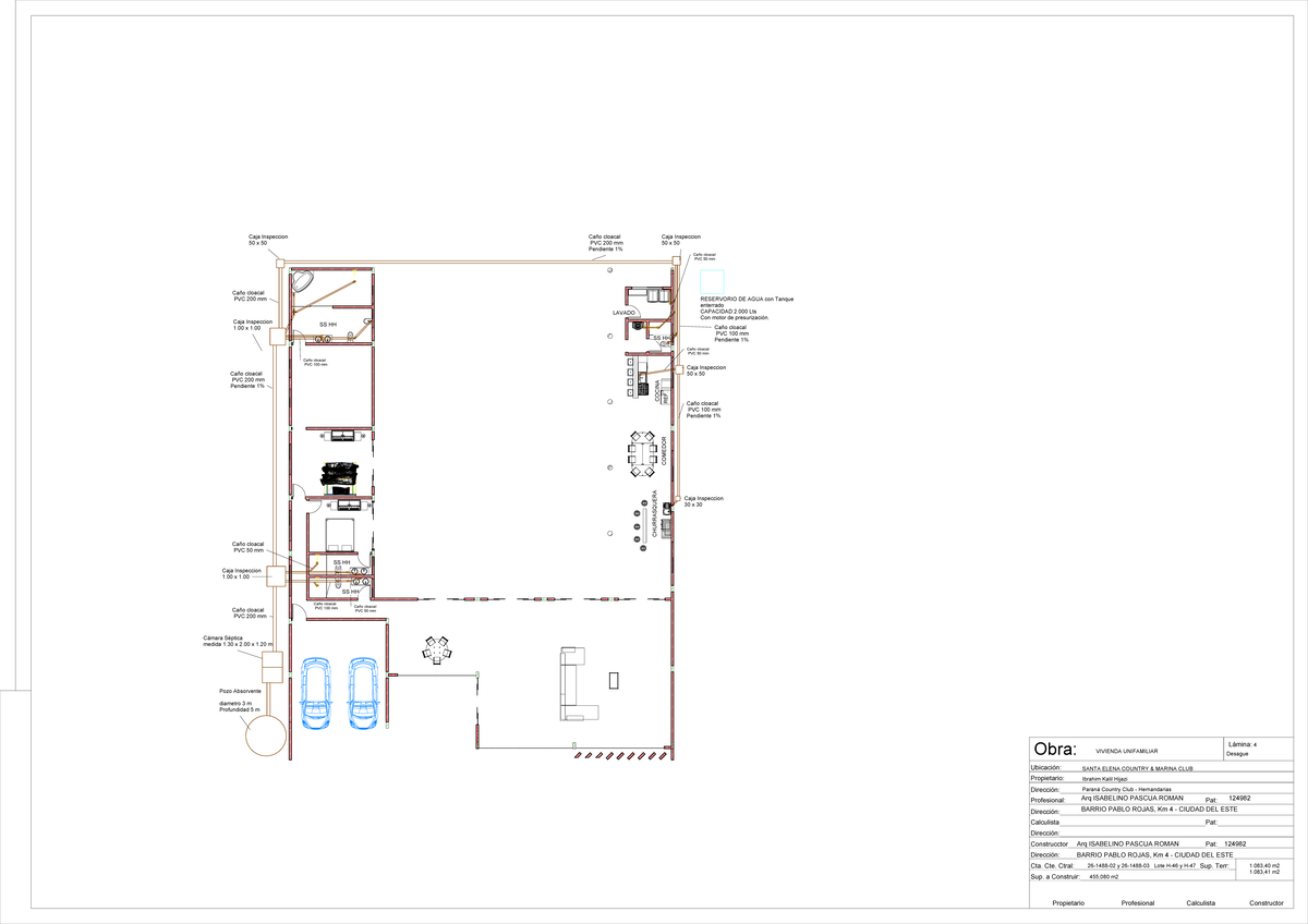 Vivienda Santa Helena - HUM 110 - Caño cloacal PVC 50 mm Caño cloacal ...