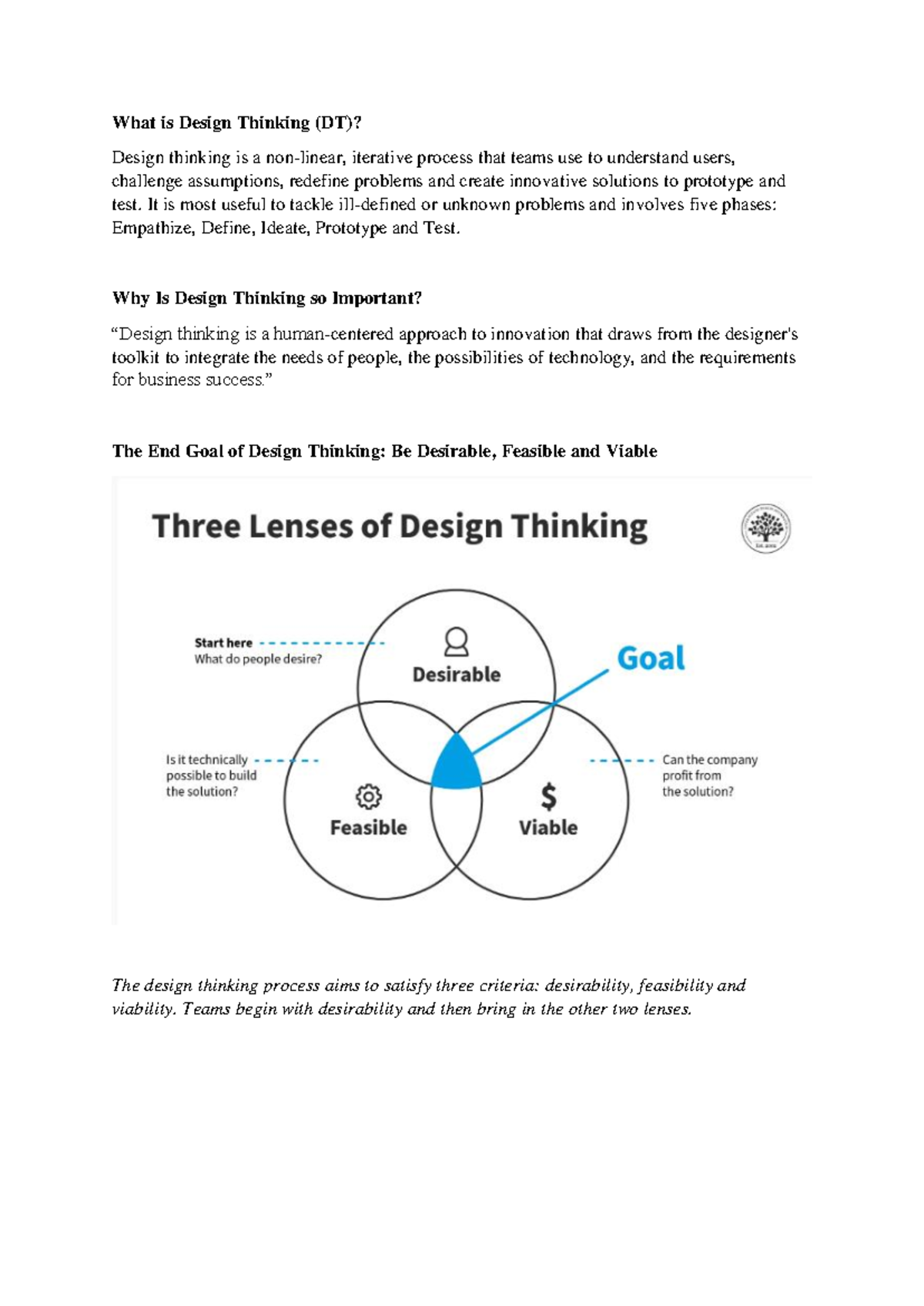 Unit 1 UI & UX: Exploring Design Thinking and Its Key Phases - Studocu