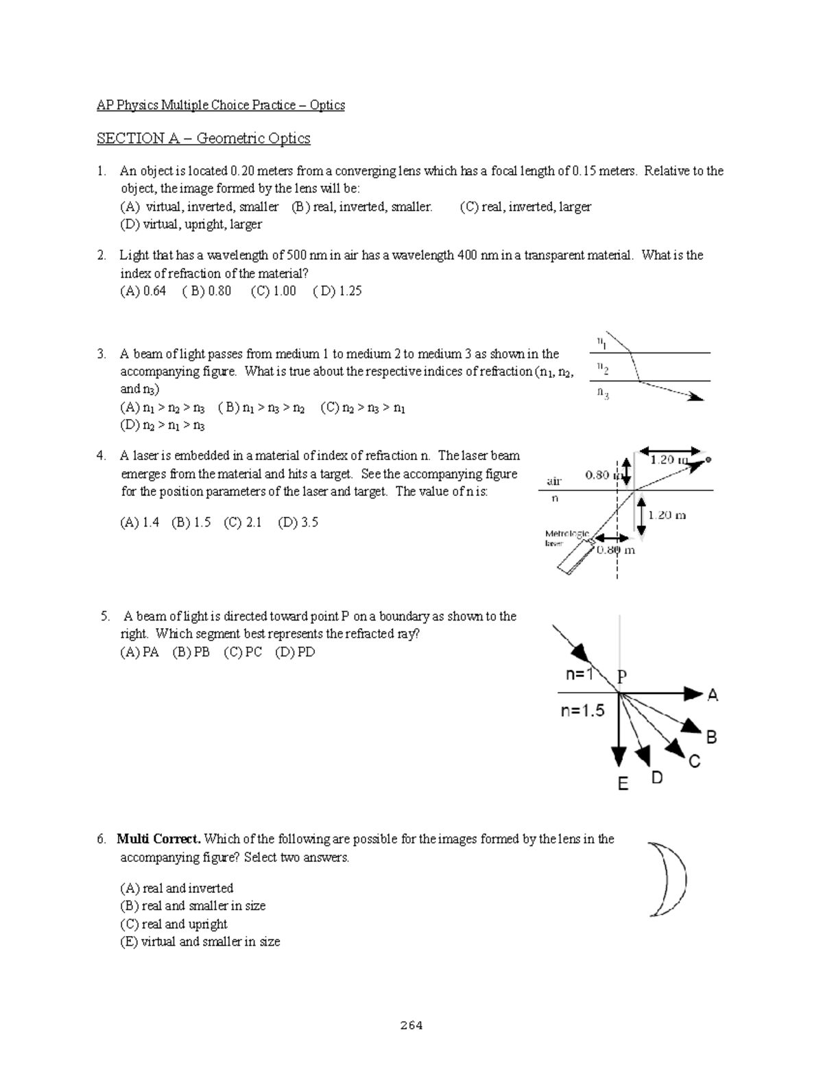 AP Physics Optics Practice Workbook: Multiple Choice & Free Response ...
