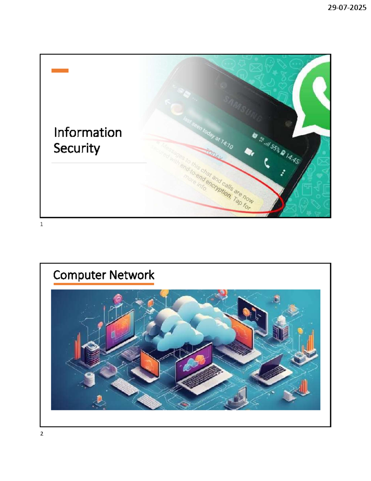 KKG IS Slides Set 1 - Info Sec & Network Security Overview - Studocu