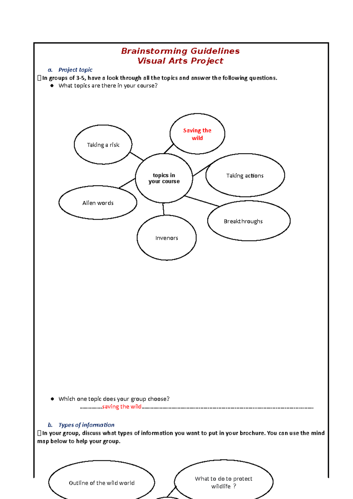 Group 2­ AV2 52 - my documents - Brainstorming Guidelines Visual Arts ...