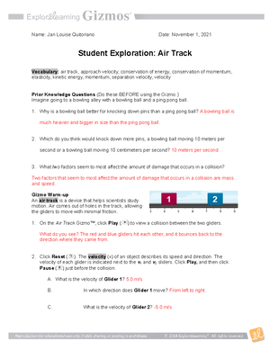 Gravitional Force Gizmo Josh - Name ...