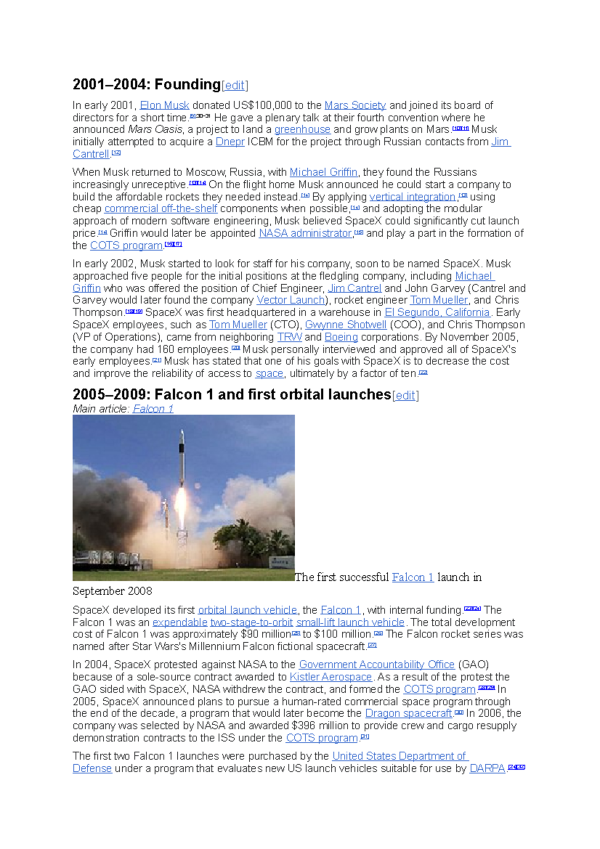 SpaceX Overview: Key Milestones & Achievements (2001-2022) - Studocu