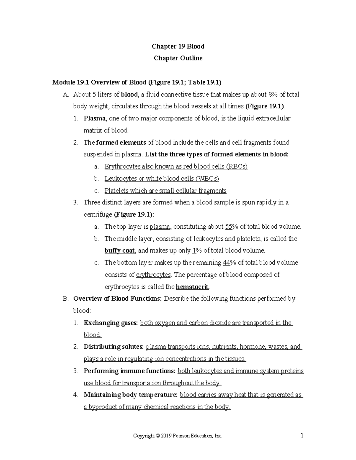 Erythrocytes, Hemostasis, and Blood Transfusion Overview (Module 19 ...