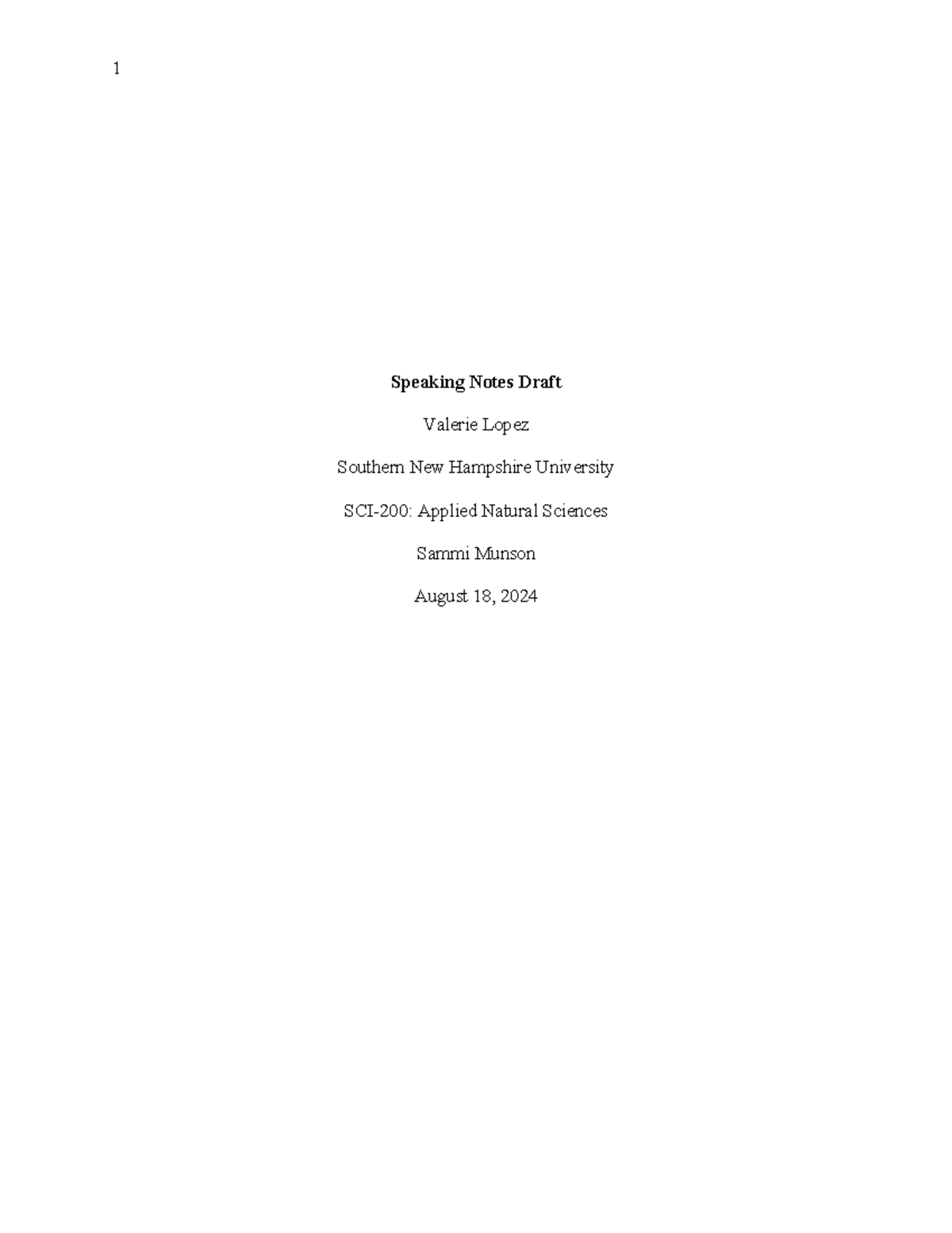 7-4 Project Part Two - Speaking Notes Draft - Speaking Notes Draft ...