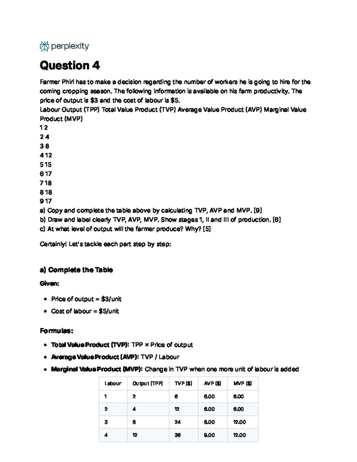 Question 4 Farmer Phiri has to make a decision re - Farmer Phiri has to ...