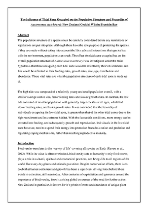 Cockle Feeding and Life Cycle - ZOE ECKHOFF RELEVANT BIOLOGY / ECOLOGY ...