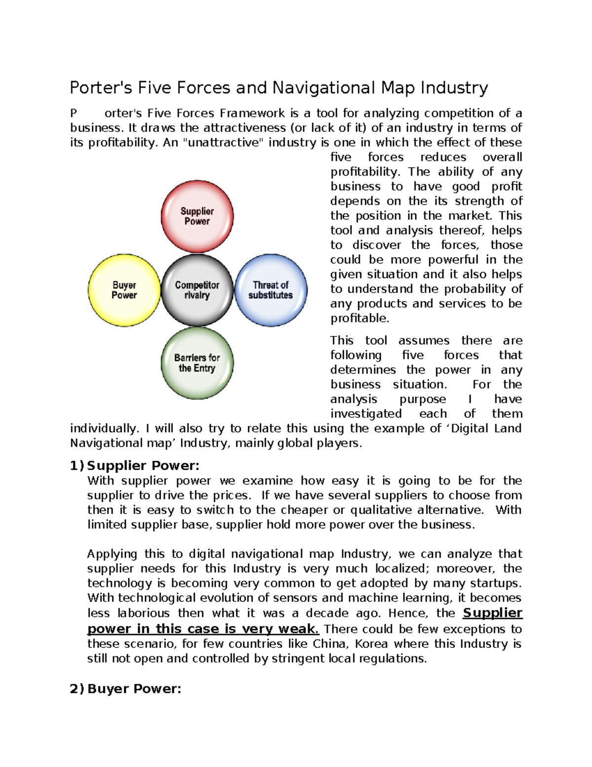 Portersfiveforces-Analysisof Navigational Map Industry - Porter's Five ...