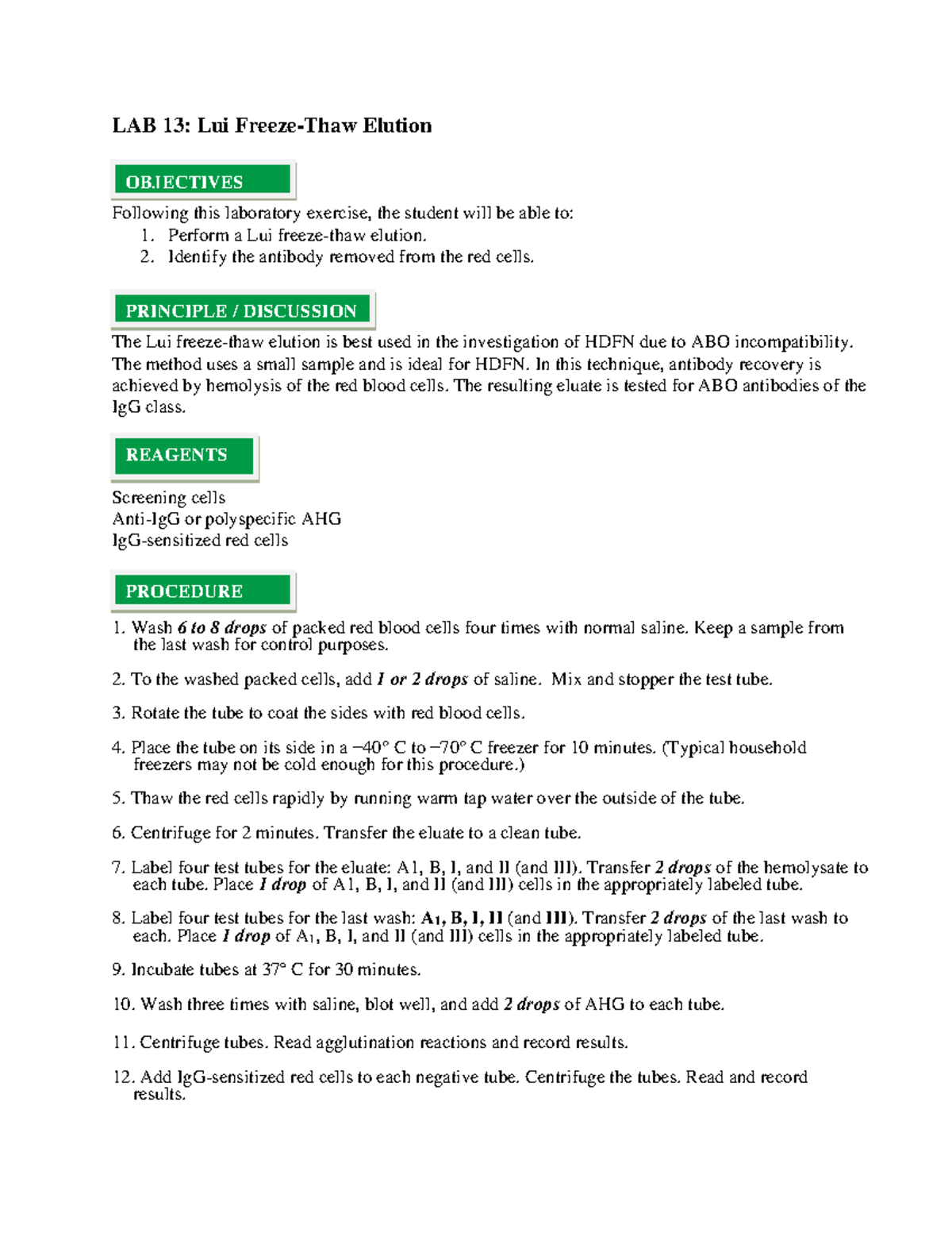 LAB 13-Lui Freeze-Thaw Elution - LAB 13: Lui Freeze-Thaw Elution ...
