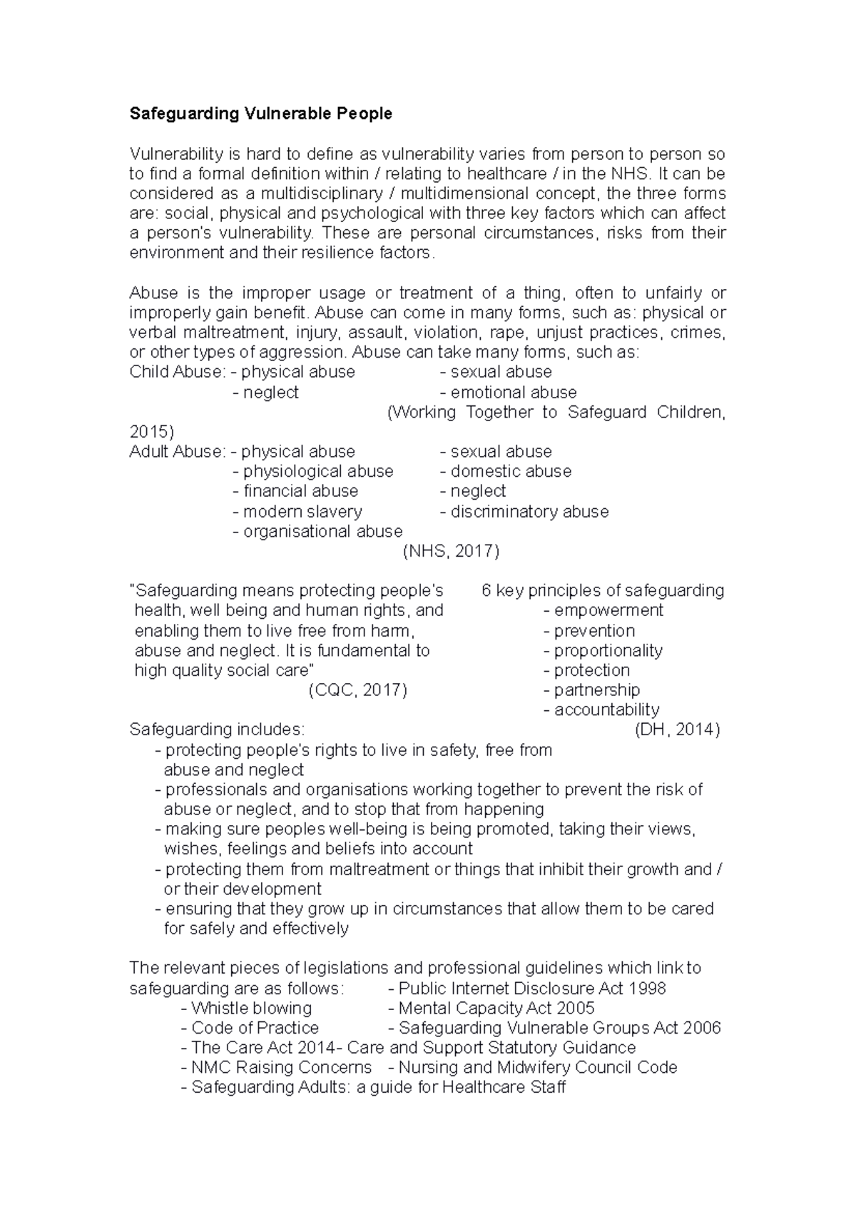 Safeguarding Vulnerable People: Understanding Risks and Abuse Types ...