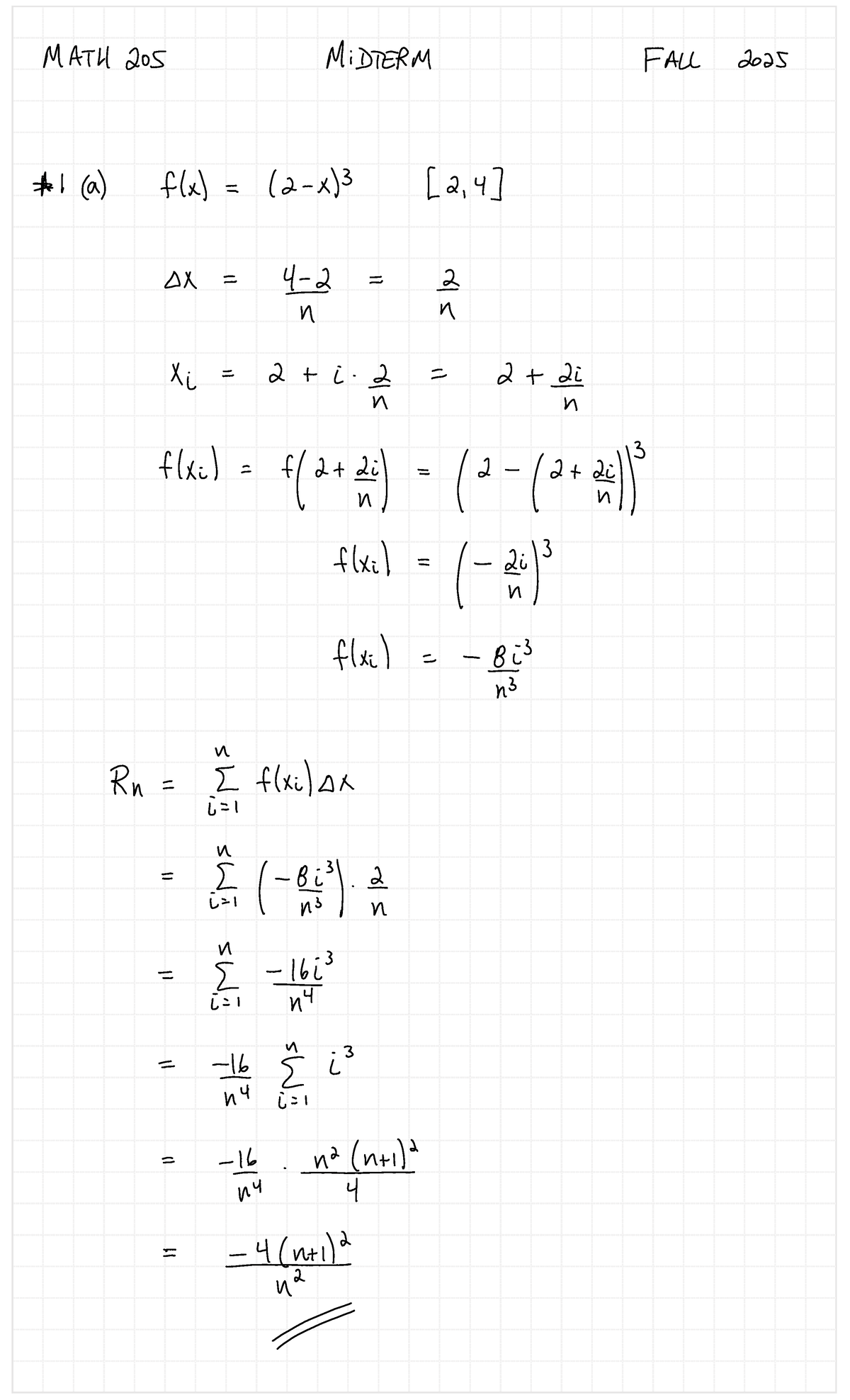 Math205 Midterm Fall 2025 Solutions and Explanations - Studocu