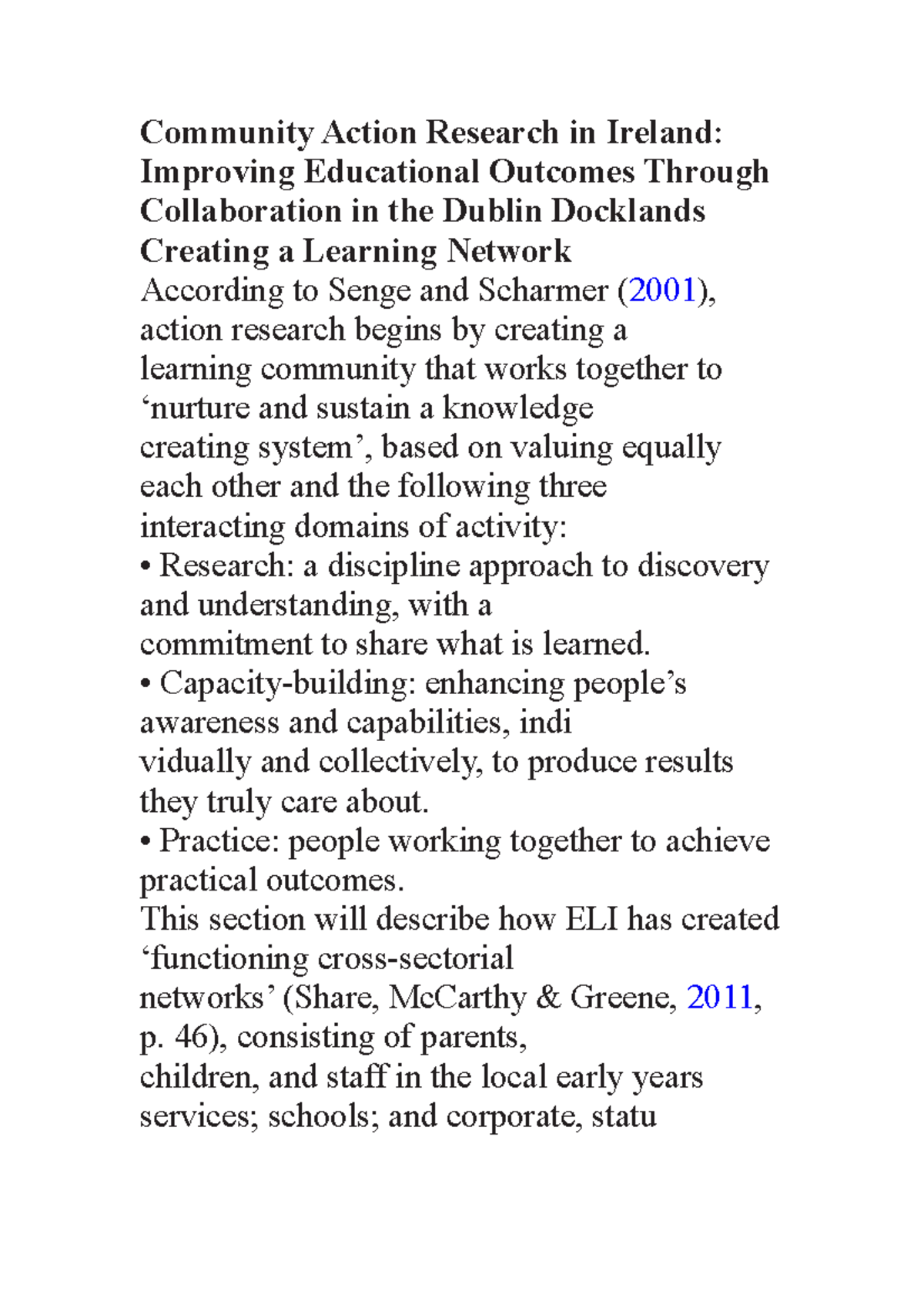 Creating a Learning Network - Community Action Research in Ireland ...