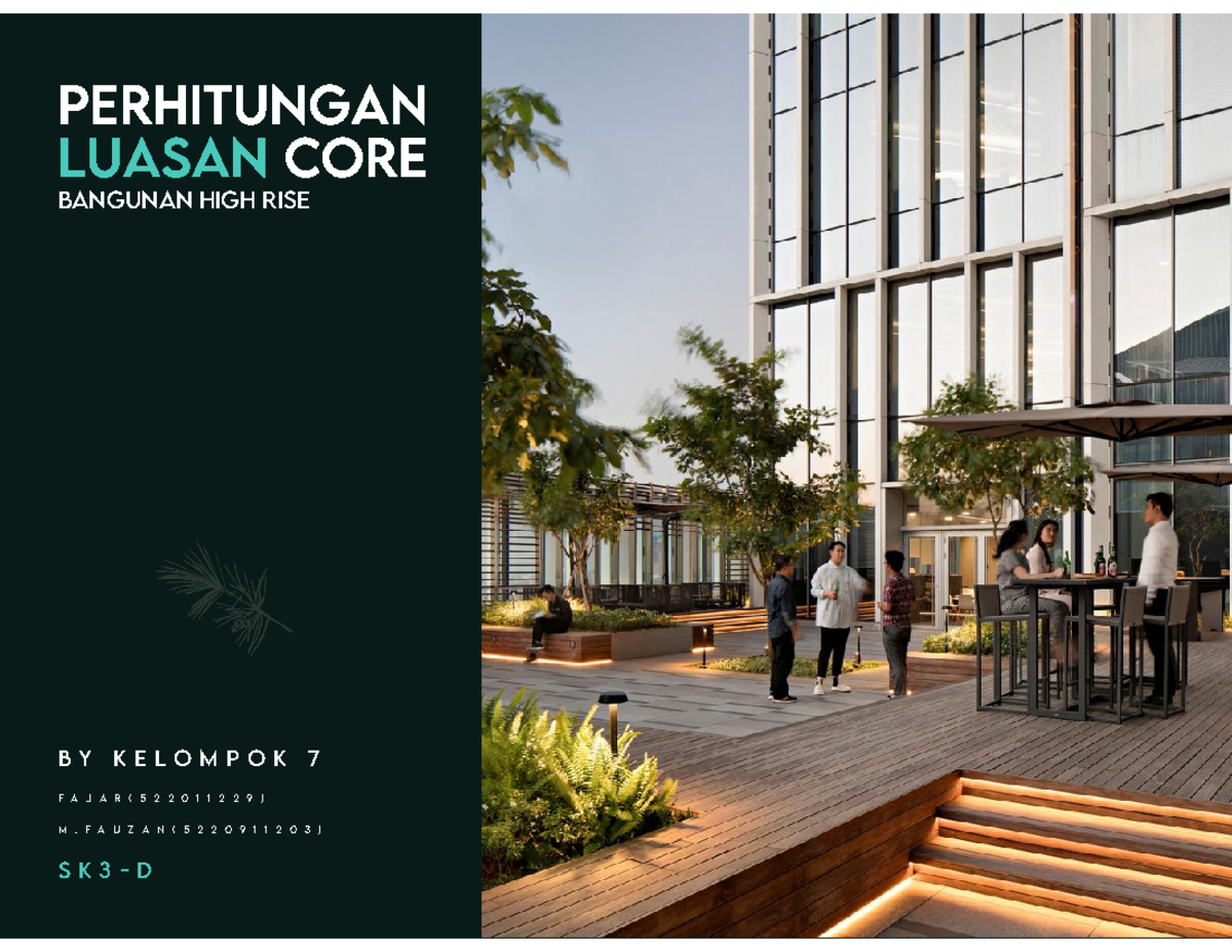 Menghitung Luasan Core Skyscraper dan Standar Proyek SK3-D - Studocu