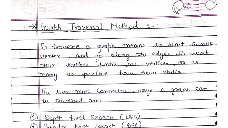 BFS and DFS Graph Traversal Methods: A Comprehensive Guide - Studocu
