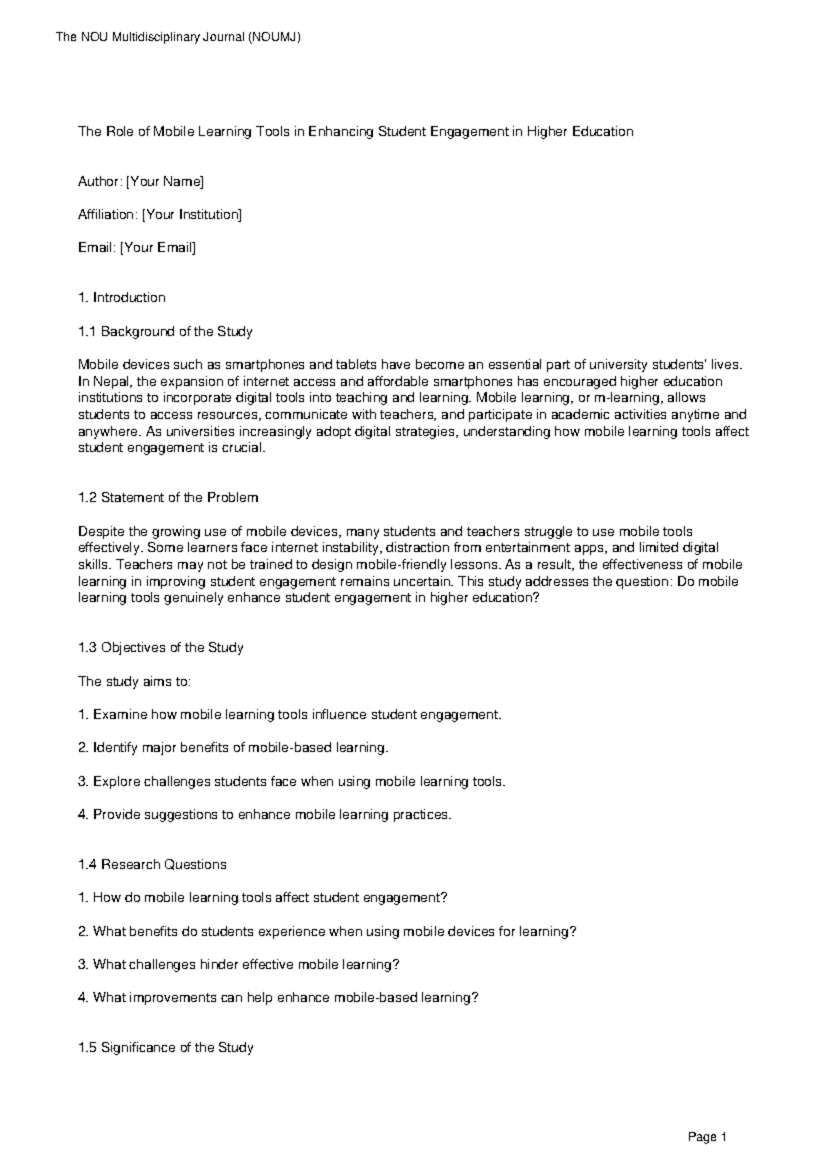 The Role of Mobile Learning Tools in Enhancing Student Engagement ...