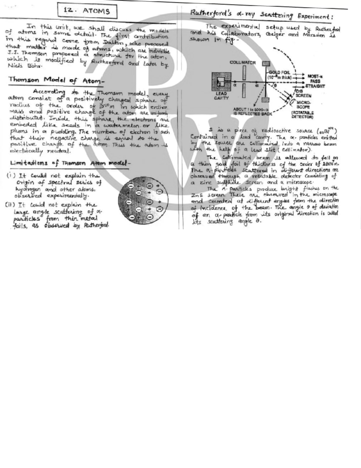 Atoms Lecture Notes (Course Code: 693ac5810d17d37305) - Studocu