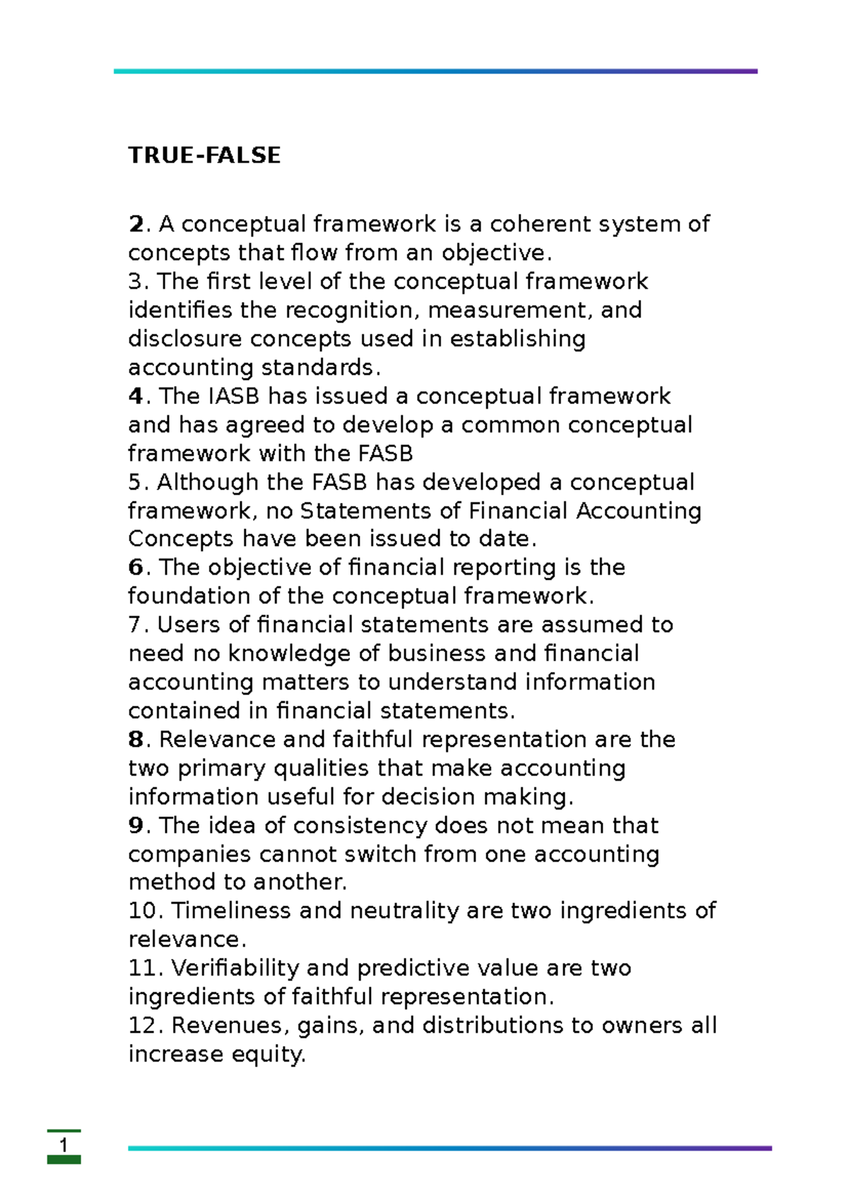 Ch 2 Conceptual Framework Key Concepts In Accounting Standards Studocu
