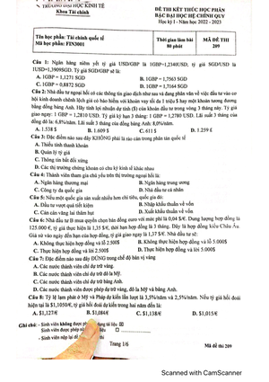 [Solved] Mi quan h cn bng IRP Interest Rate Parity pht biu nh th no ...