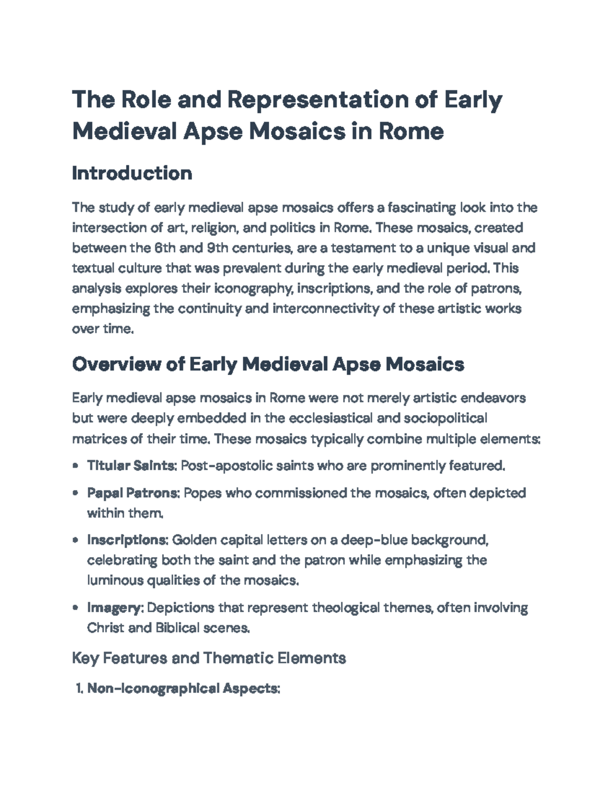 The Role of Early Medieval Apse Mosaics in Rome: Art, Religion ...