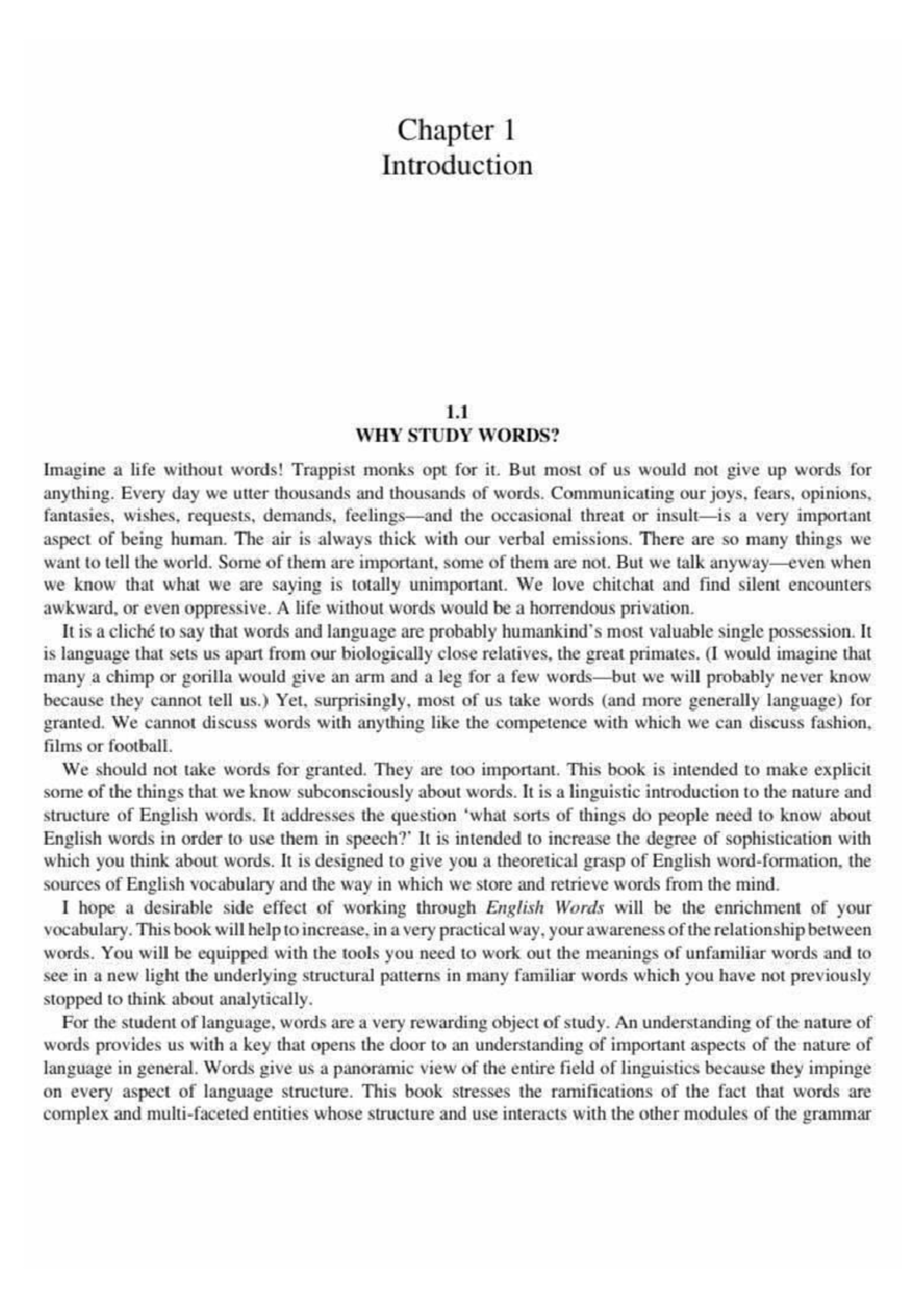 ENG 101: Chapter 1 - The Importance of Words in Language Study - Studocu
