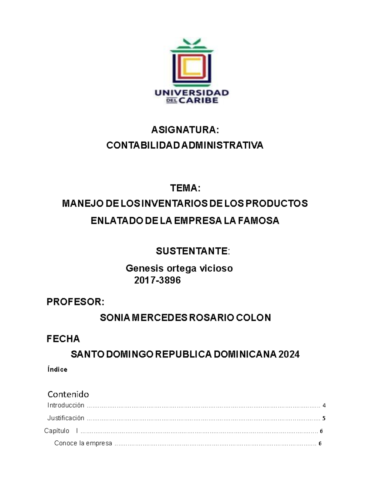 Trabajo final genesis ortega y samuel - ASIGNATURA: CONTABILIDAD ...