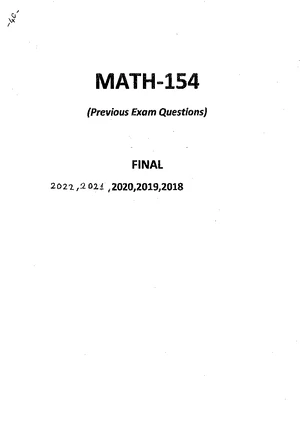 MATH 118 Final Exam Questions Compilation (2017-2024) - Studocu