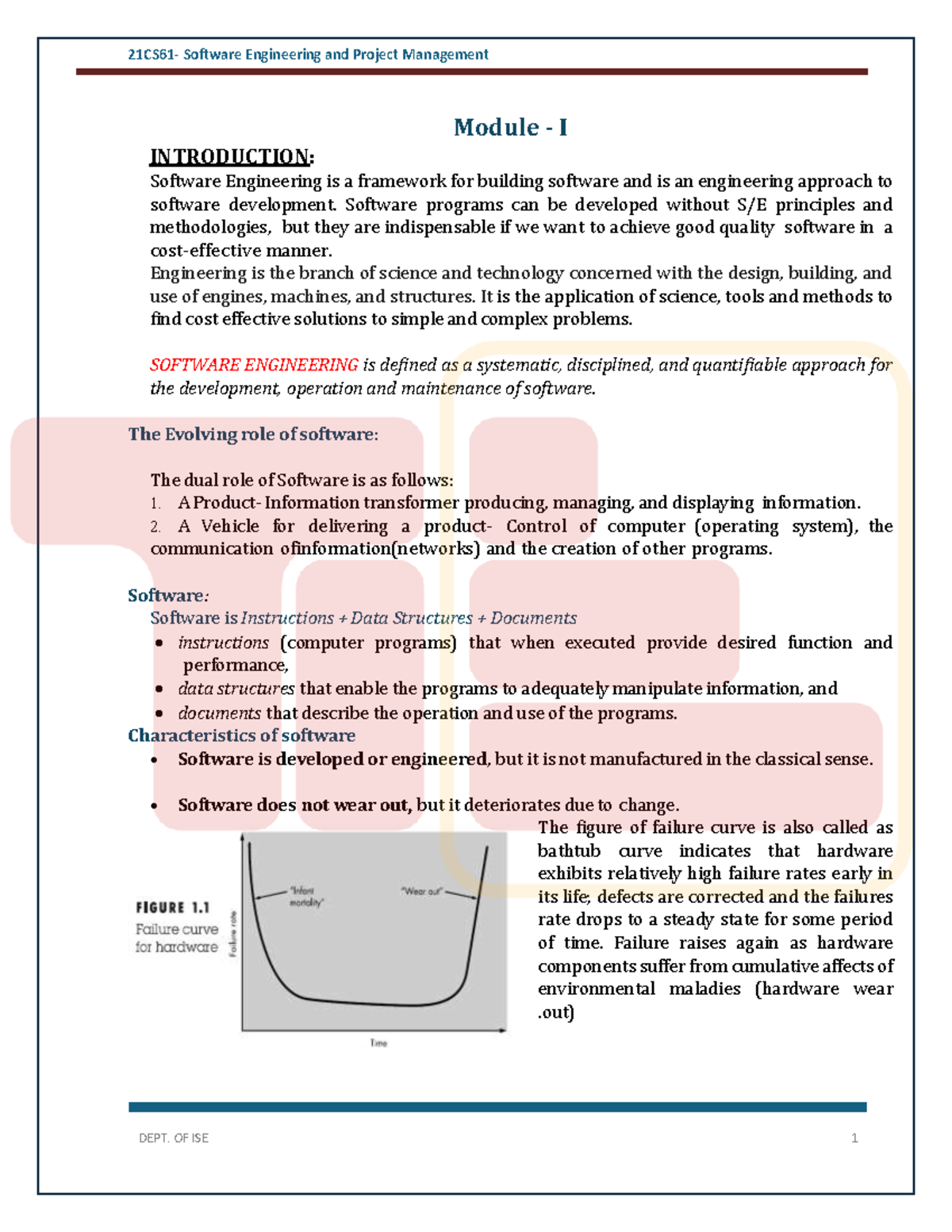 SEPM 1-5: Introduction to Software Engineering & Project Management - Studocu