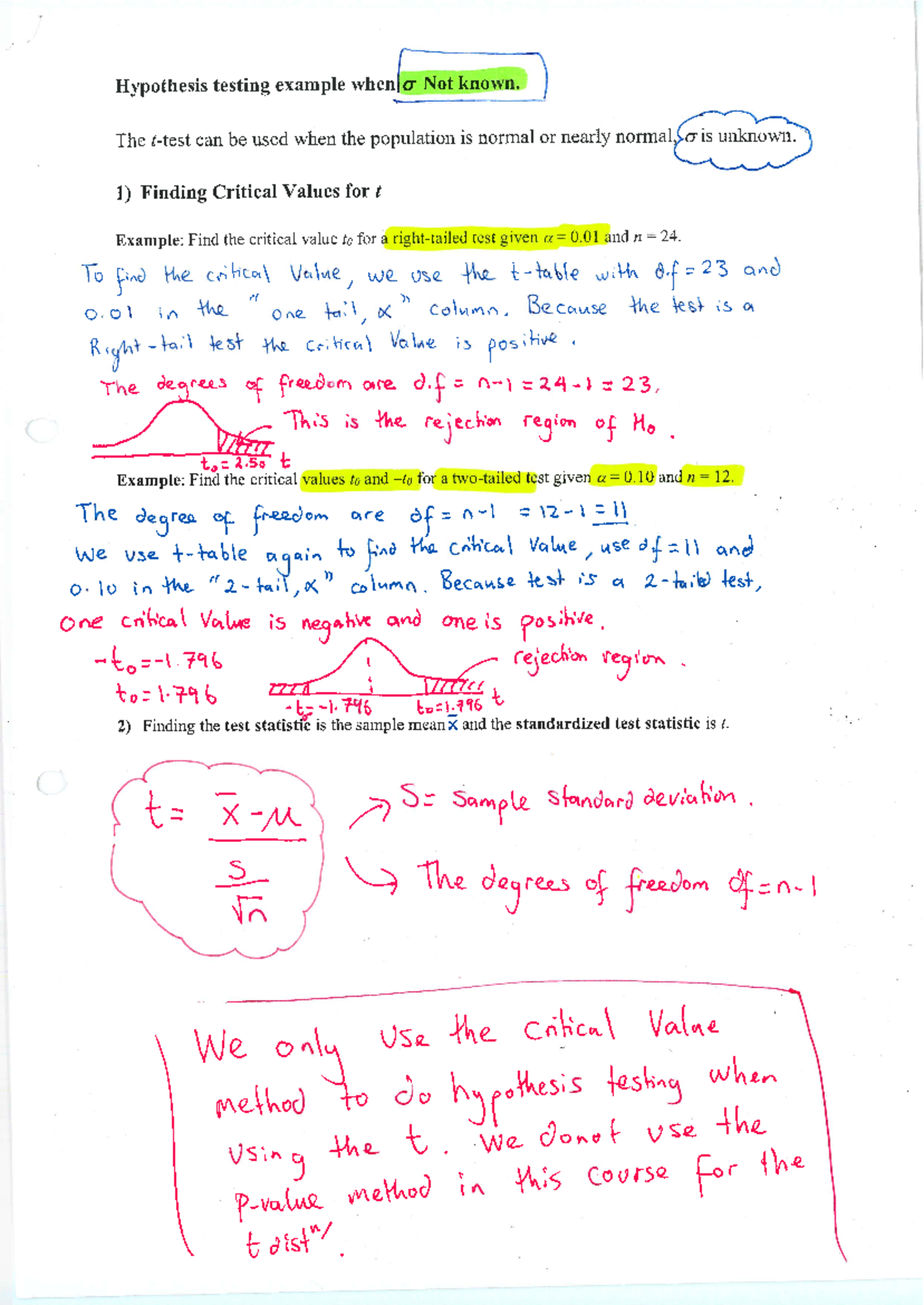 Lecture 19 Hypothesis 11th April - introduction to statics for Eng. and ...