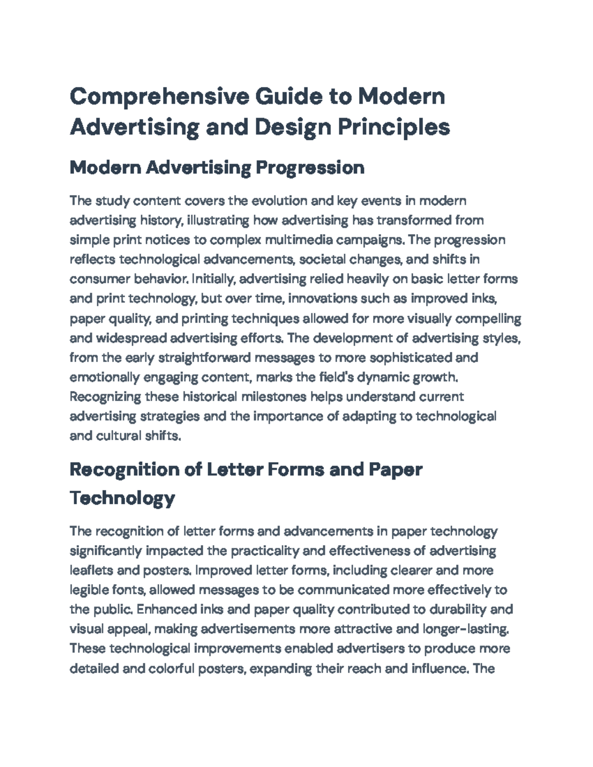 Modern Advertising History: Principles, Styles, and Techniques (MKT 101 ...