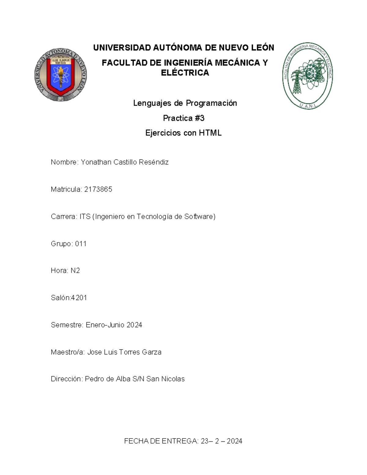 Lab Lenguajes de Programacion Practica #3 - Lenguajes De Programación Y ...