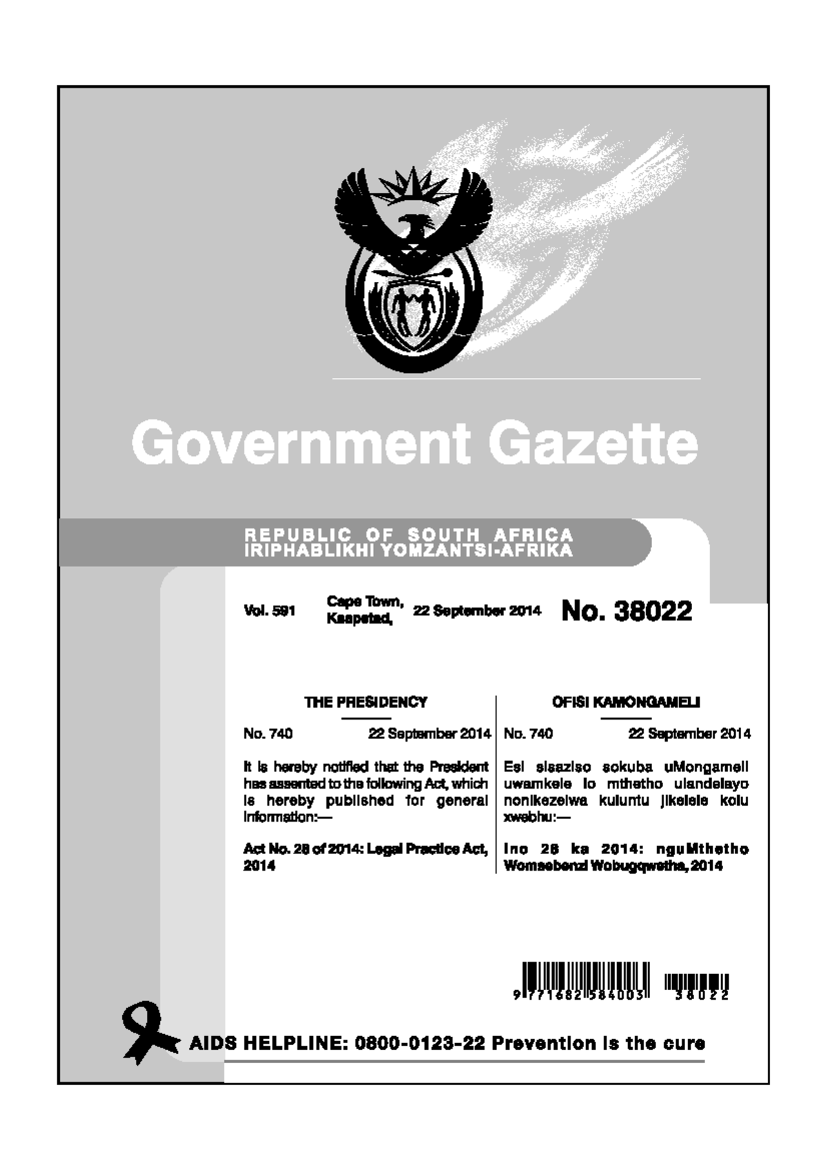 Legal Practice Act 2014 - Summary Notes and Key Provisions - Studocu