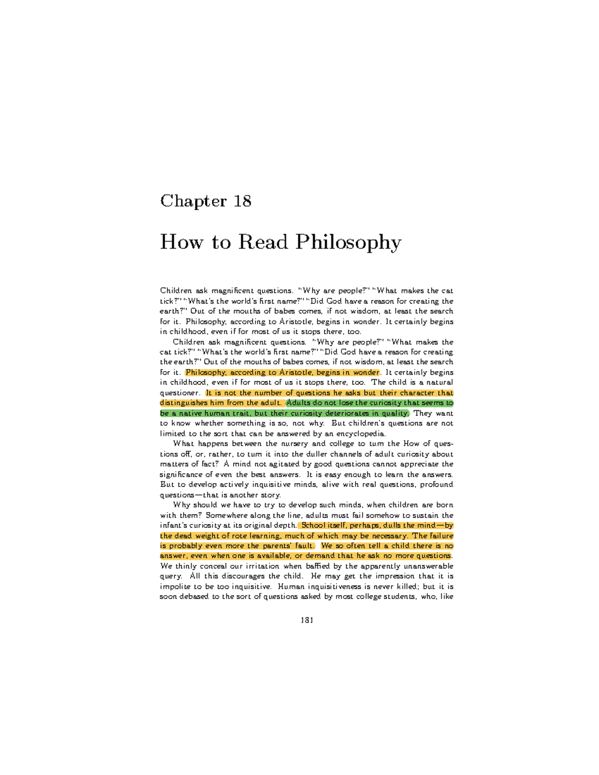 Chapter 18: How to Read Philosophy (PHIL 101) - Understanding Children ...