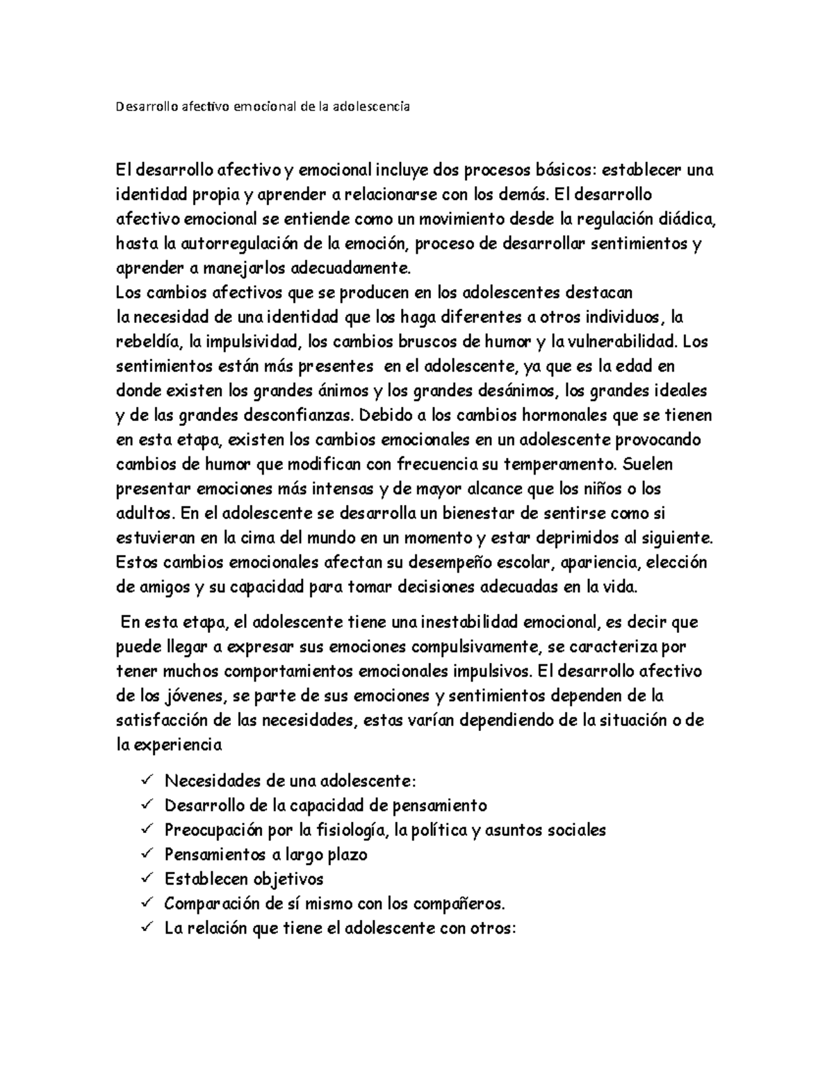 Desarrollo Afectivo y Emocional en la Adolescencia: Aspectos Clave ...