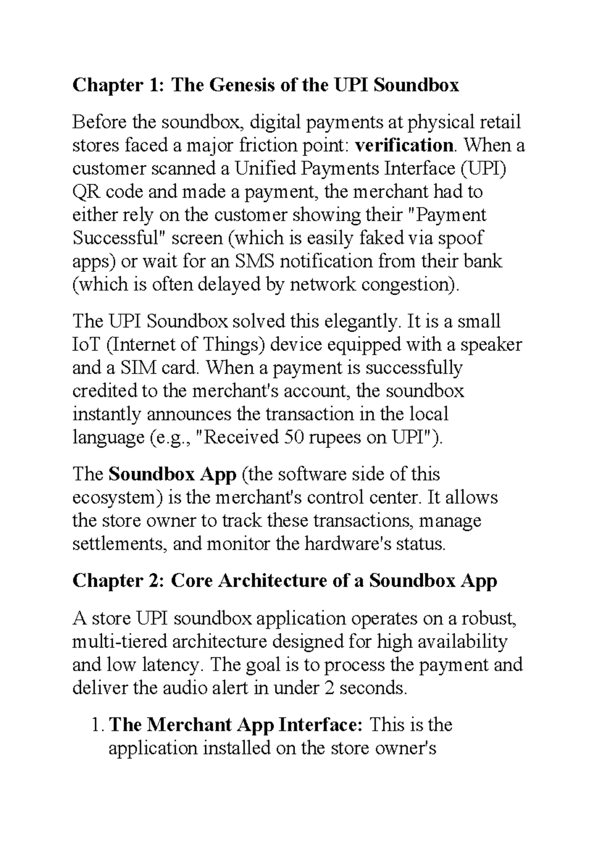 Chapter 1: The Genesis of the UPI Soundbox - UPI 101 - Studocu