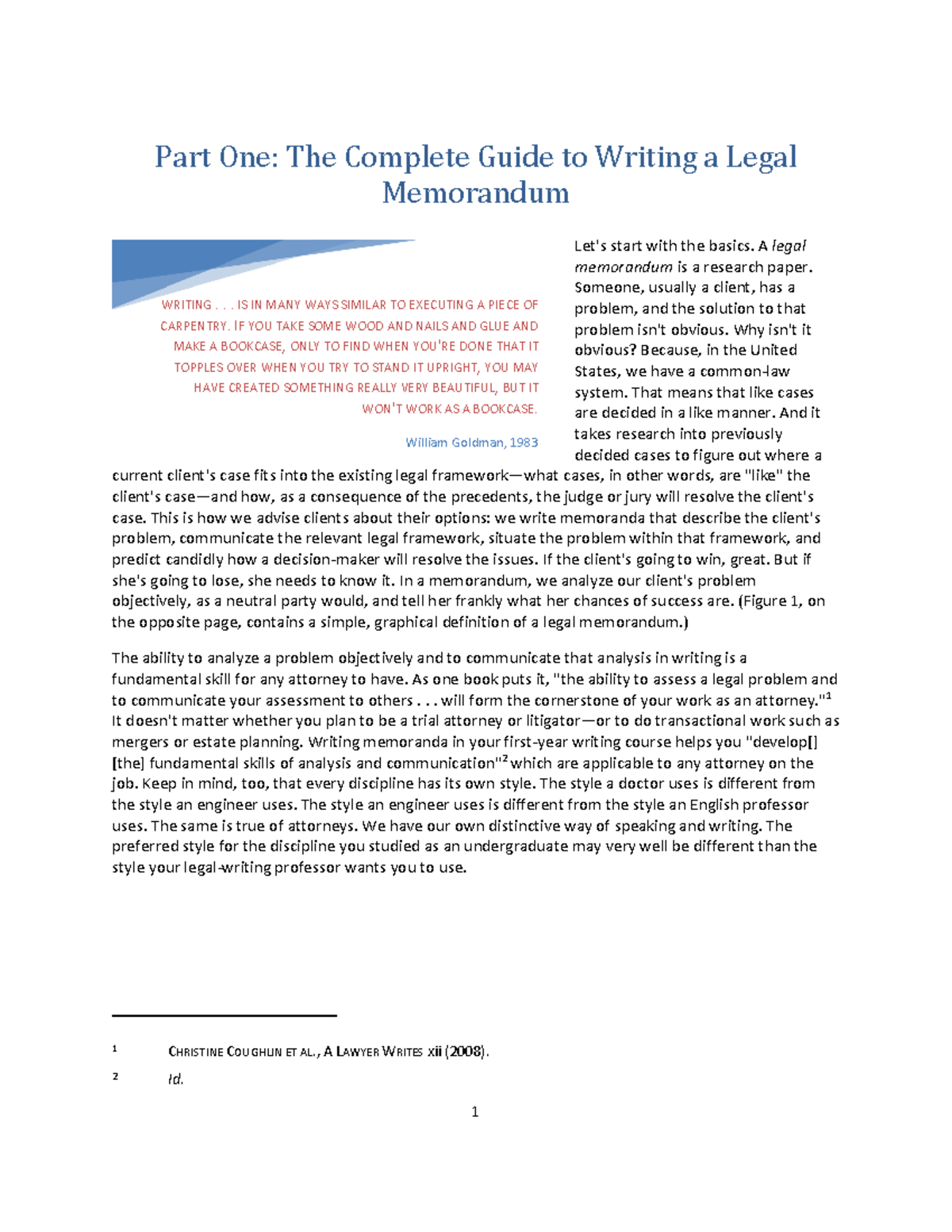 Comprehensive Legal Memorandum Writing Guide (LW 101) - Studocu