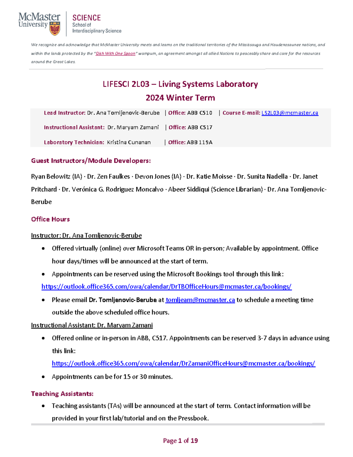 LIFESCI 2L03 W24 Final Examination Room Information and Guidelines ...