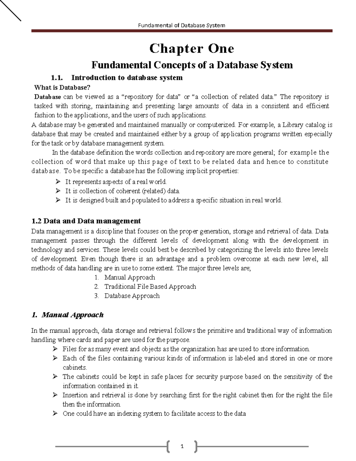Fundamentals of Database Systems (CS101): Core Concepts and Approaches - Studocu