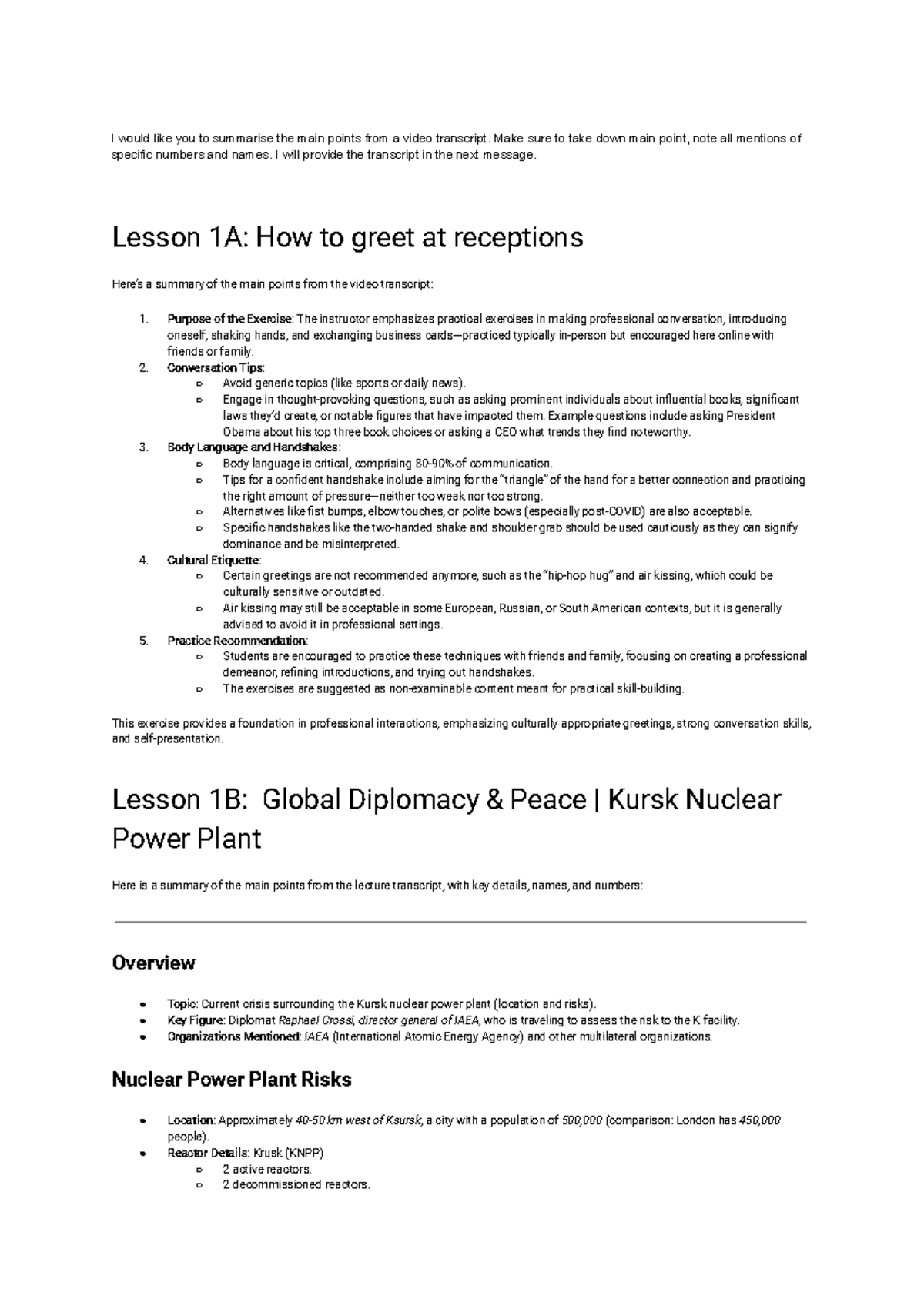 Polisci review total - Generated notes for lecture - I would like you ...